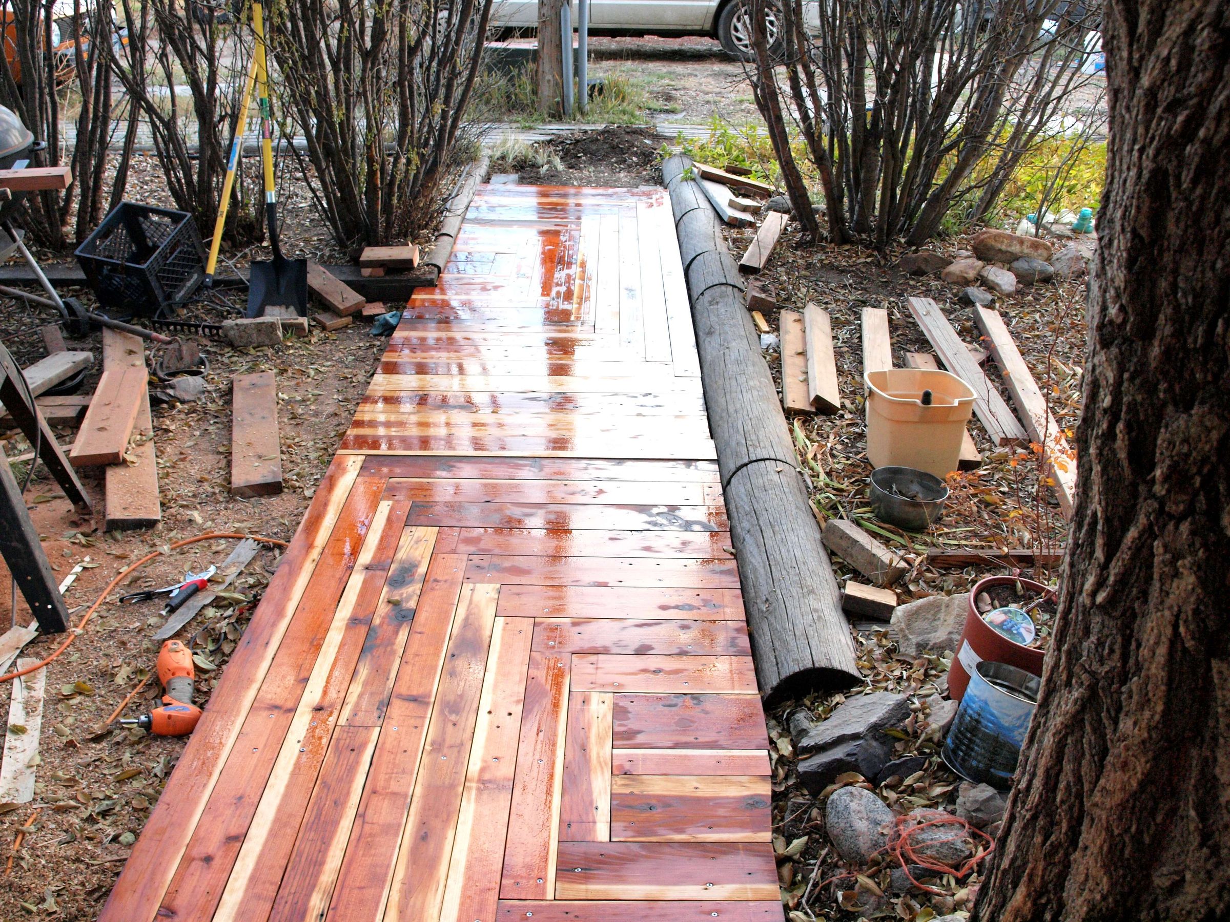 How to Build an Awesome Sidewalk With Recycled Lumber for Only $50.00 ...