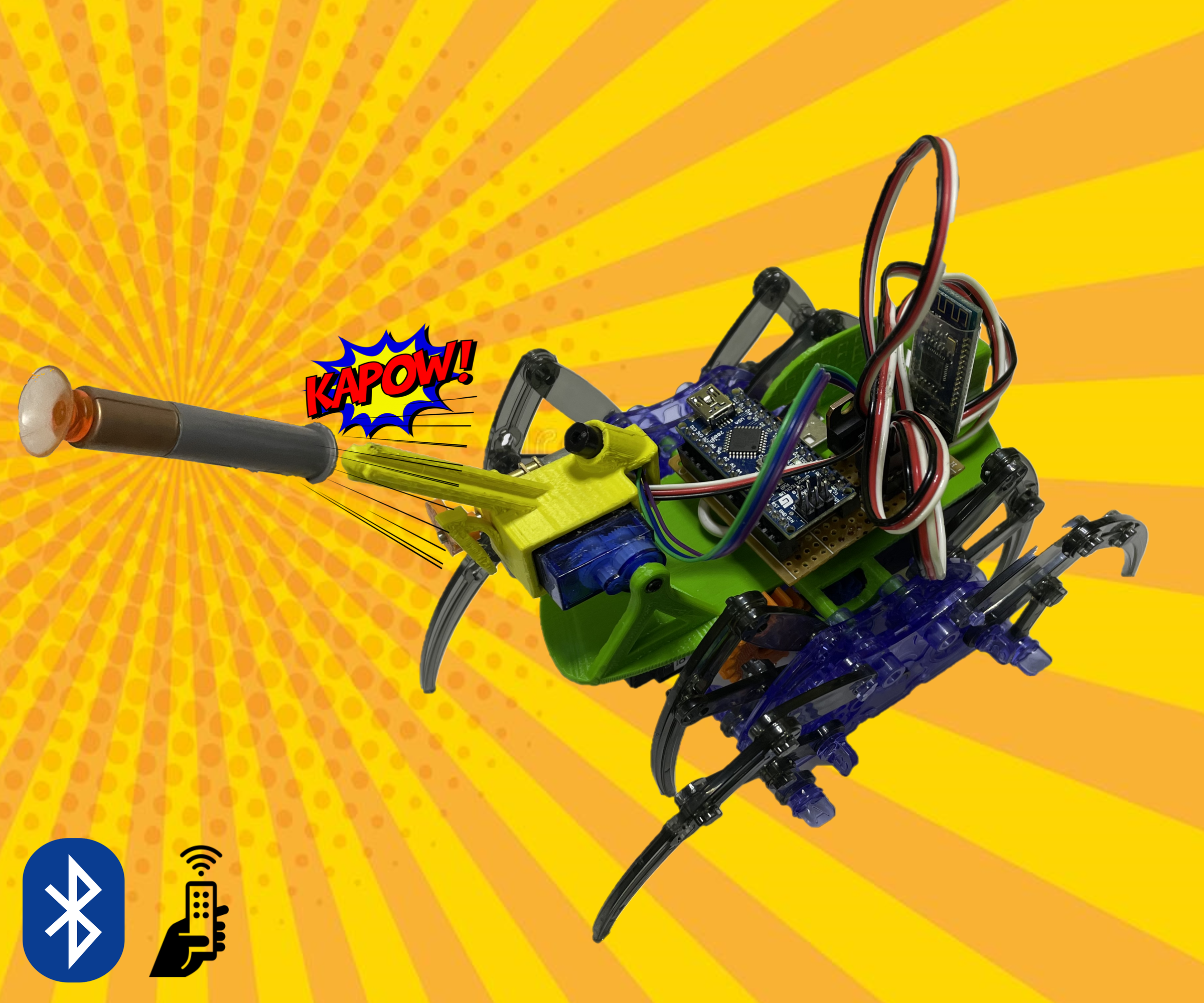 Bluetooth Controlled Spider Robot That Shoots! : 15 Steps (with ...
