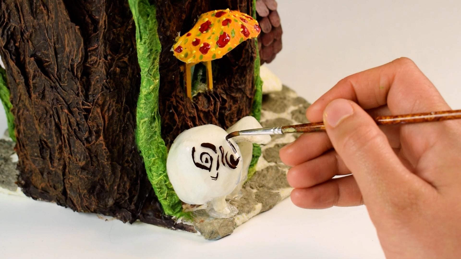 Paper Mache Fairy Garden Tree House : 15 Steps (with Pictures ...