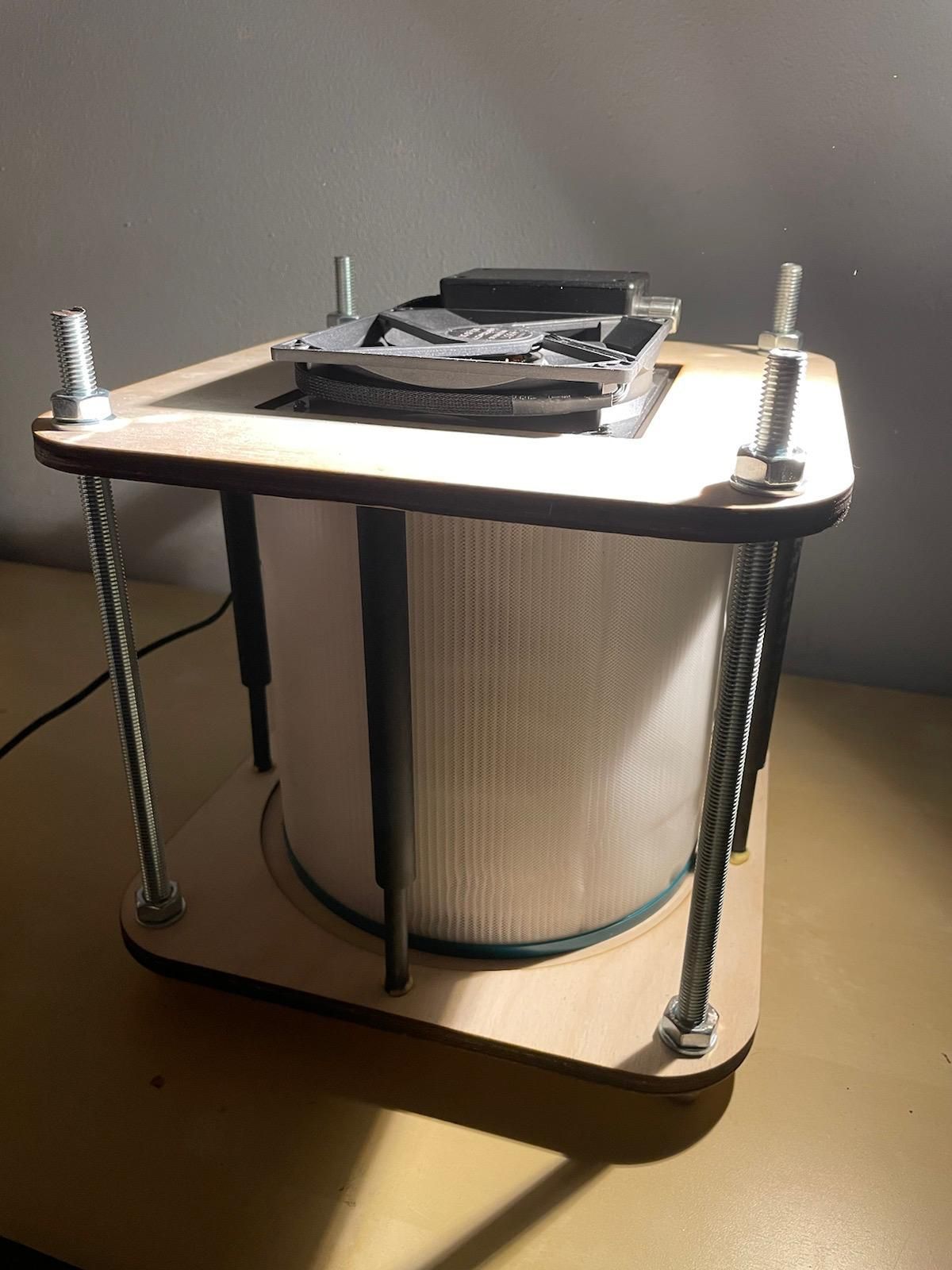 Adjustable Room Air Filter System for Different Sizes of Cylindrical ...