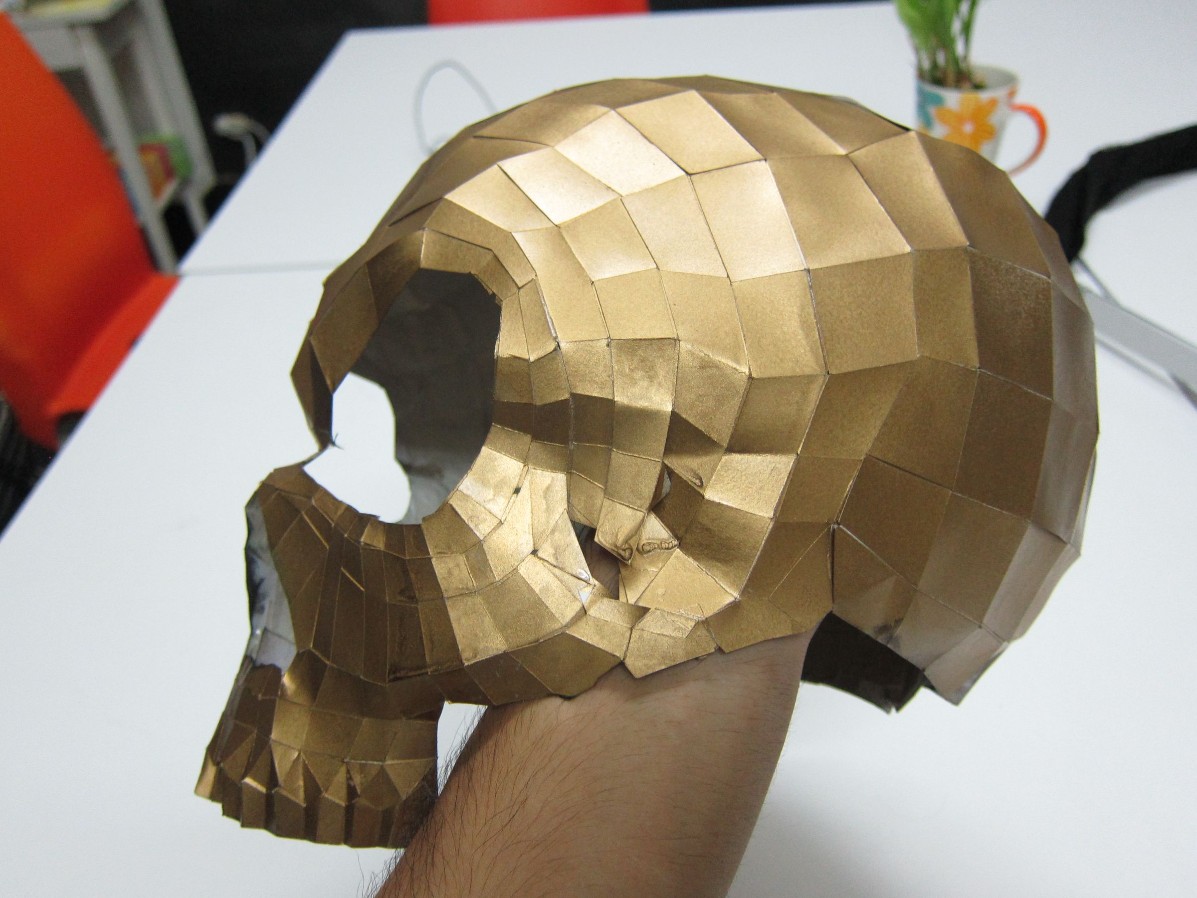 Halloween Costume With Skeleton Mask, Mechanical Hands, Sound Reactive ...