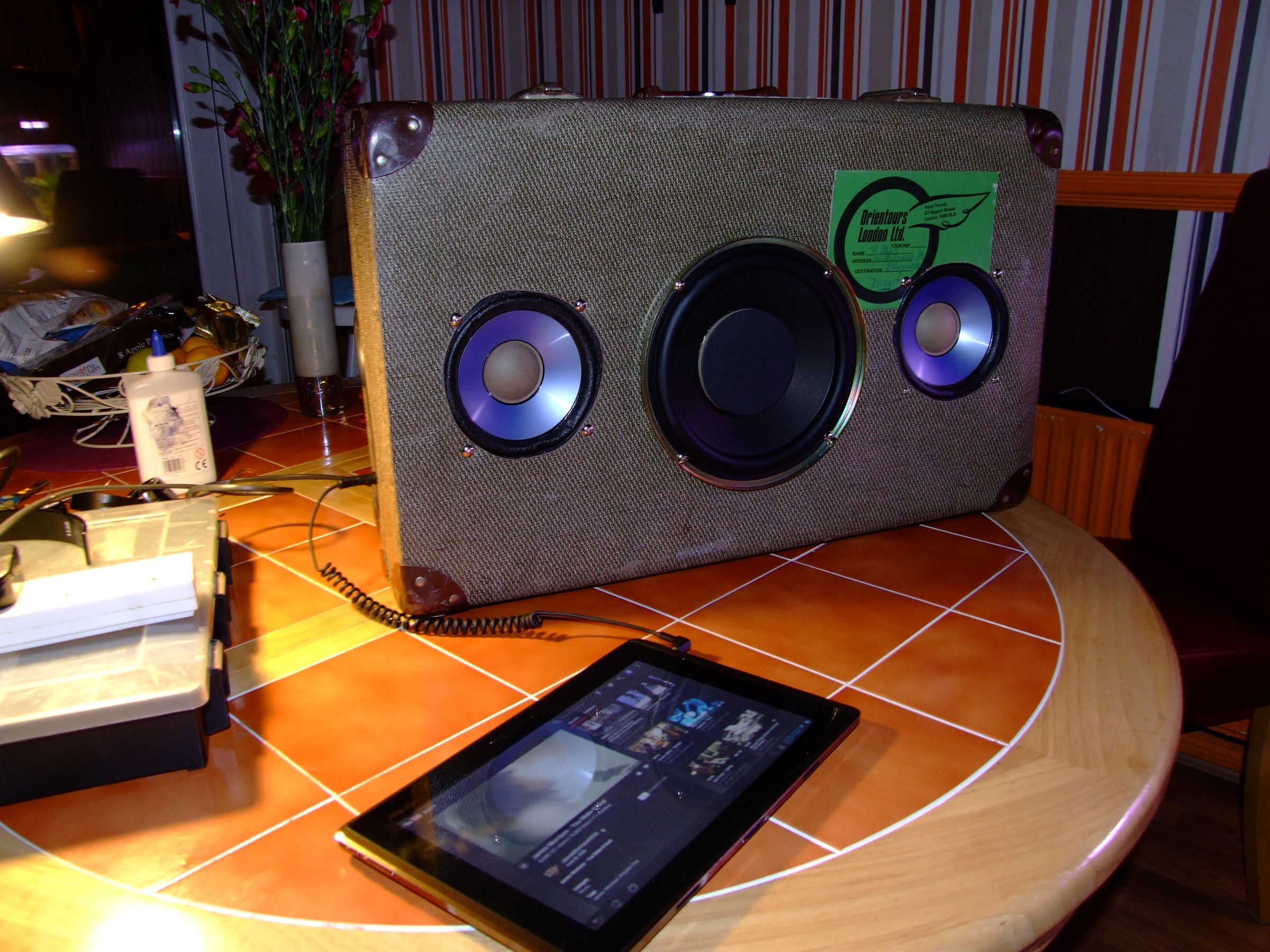 Old Suitcase Transformed Into Amplified Stereo Speaker - Instructables