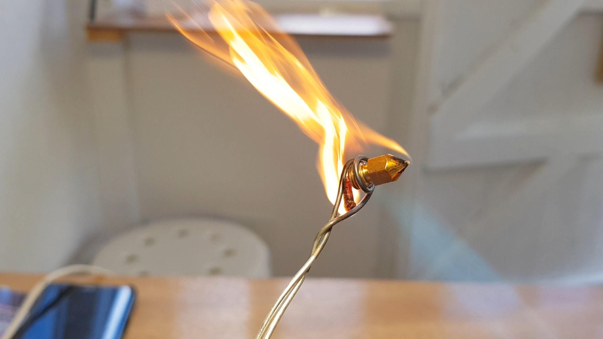 How to Clean 3D Printer Nozzle by Burning Off the Plastic : 4 Steps ...