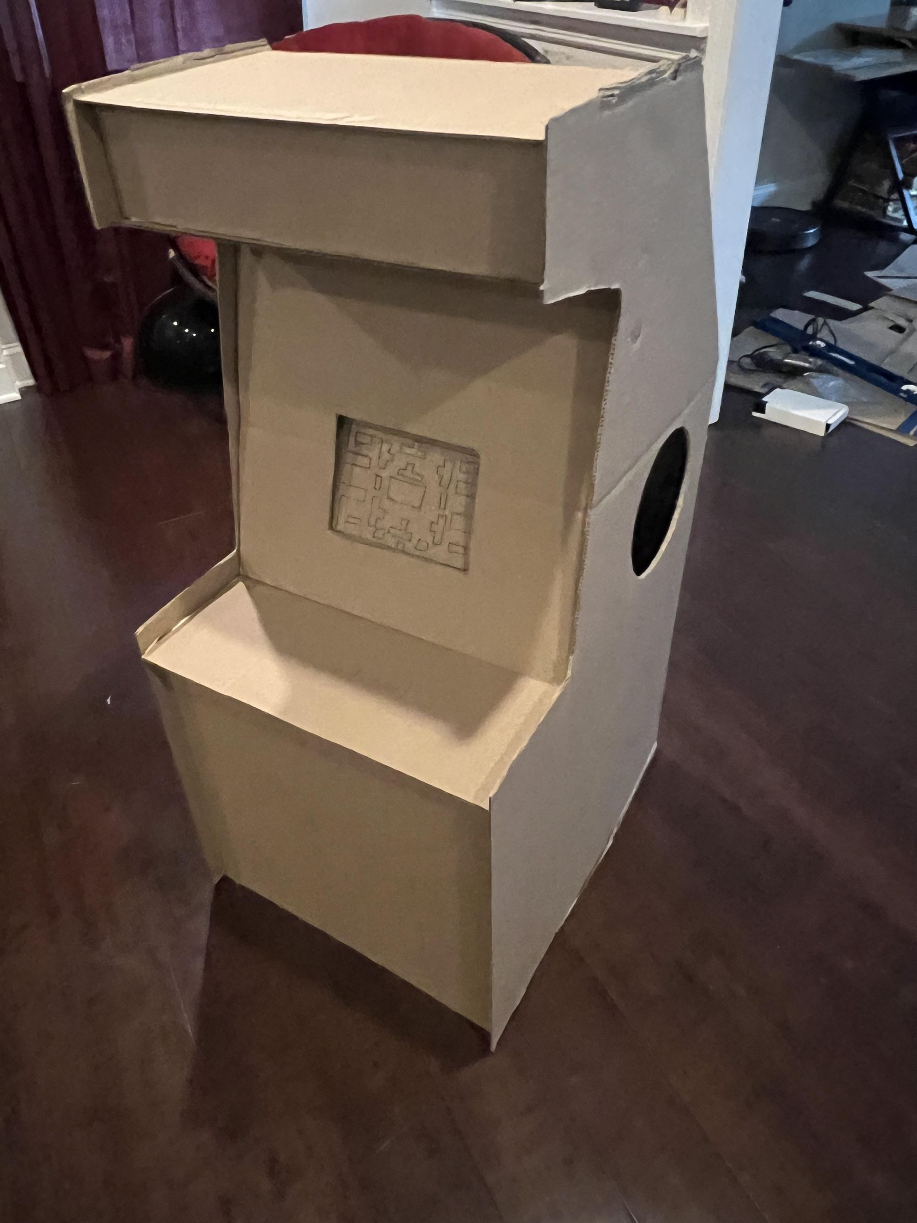 DIY Glowing Arcade Halloween Cardboard Costume : 11 Steps (with ...