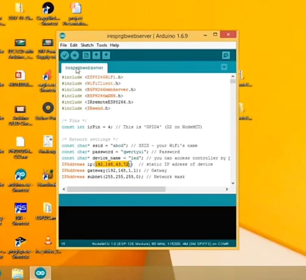 ESP8266 RGB LED STRIP WIFI Control | NODEMCU As a IR Remote for Led ...