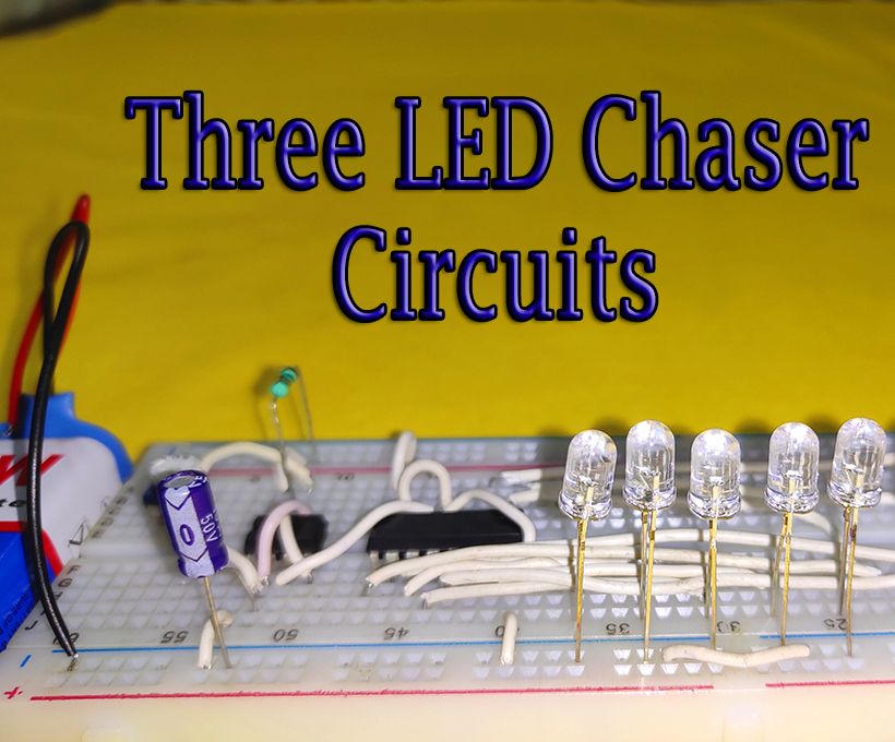 Three Ways to Make LED Chaser Circuit With Speed Control + Back and ...