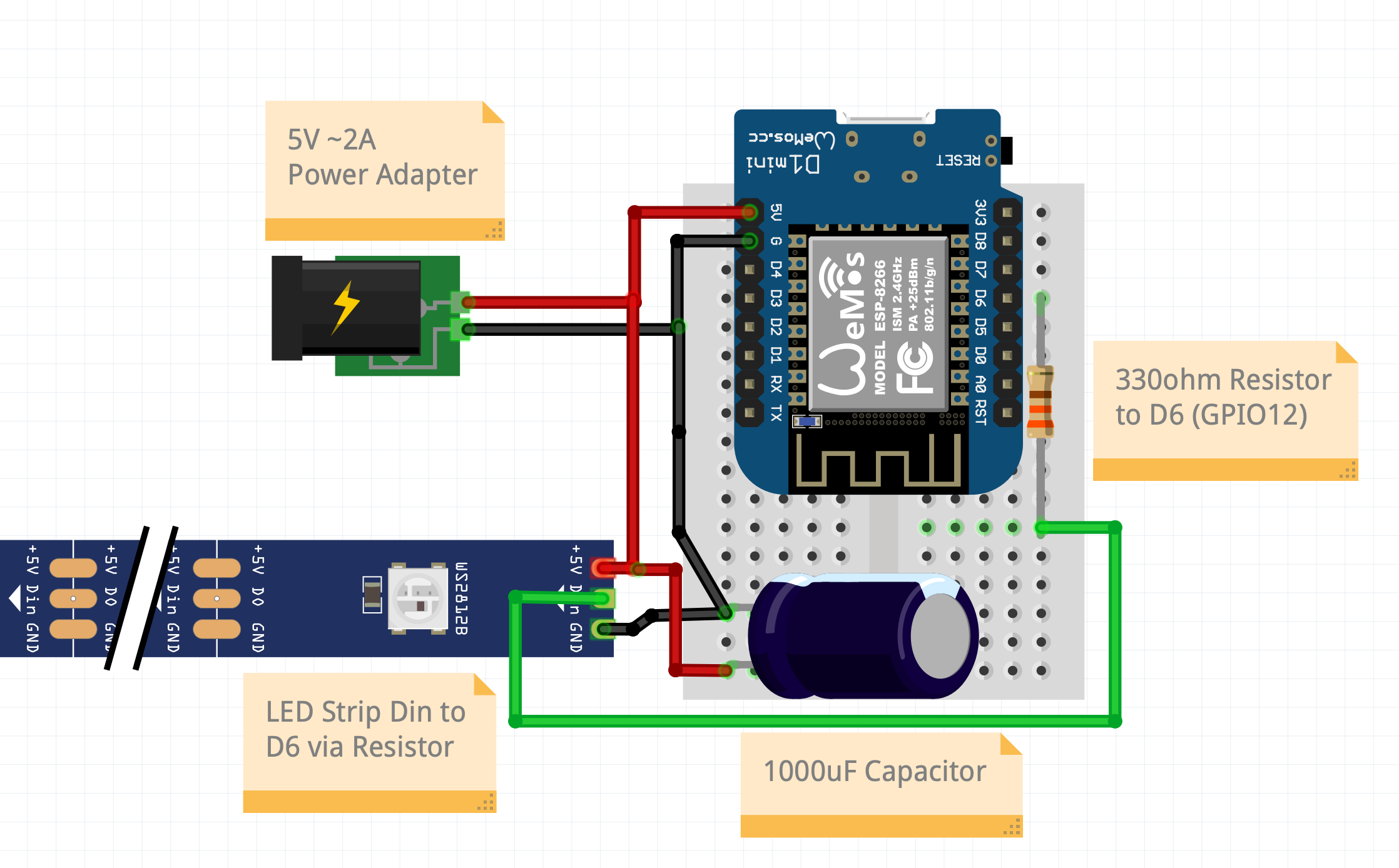 DIY Simple Wooden Ambient Light (ESP8266, WLED, WS2812B) : 9 Steps ...