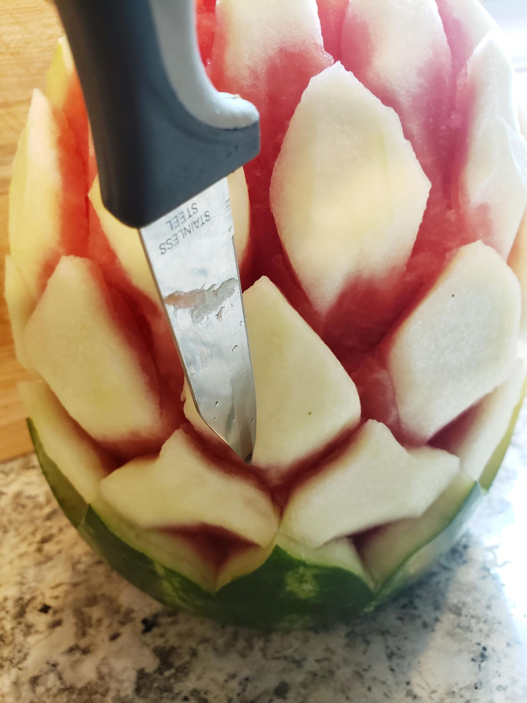 Watermelon Lotus Flower Carving! : 17 Steps (with Pictures) - Instructables