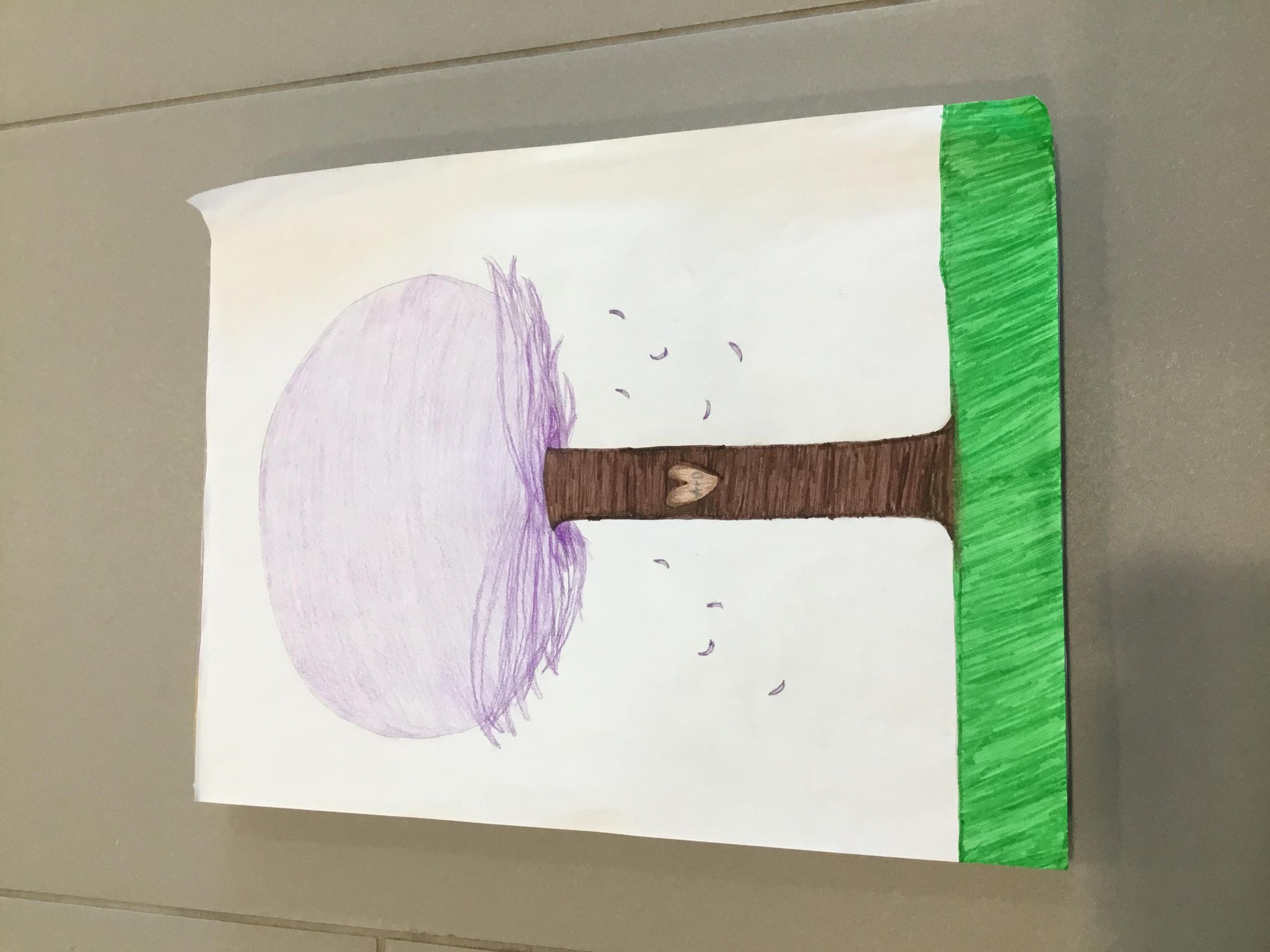 How to Draw a Purple Tree With a Lovers' Mark : 7 Steps - Instructables