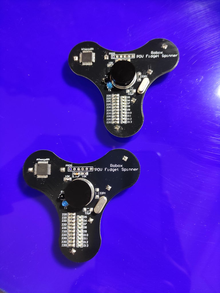Pov Display Fidget Spinner Using Atmega8 And Arduino Ide 5 Steps