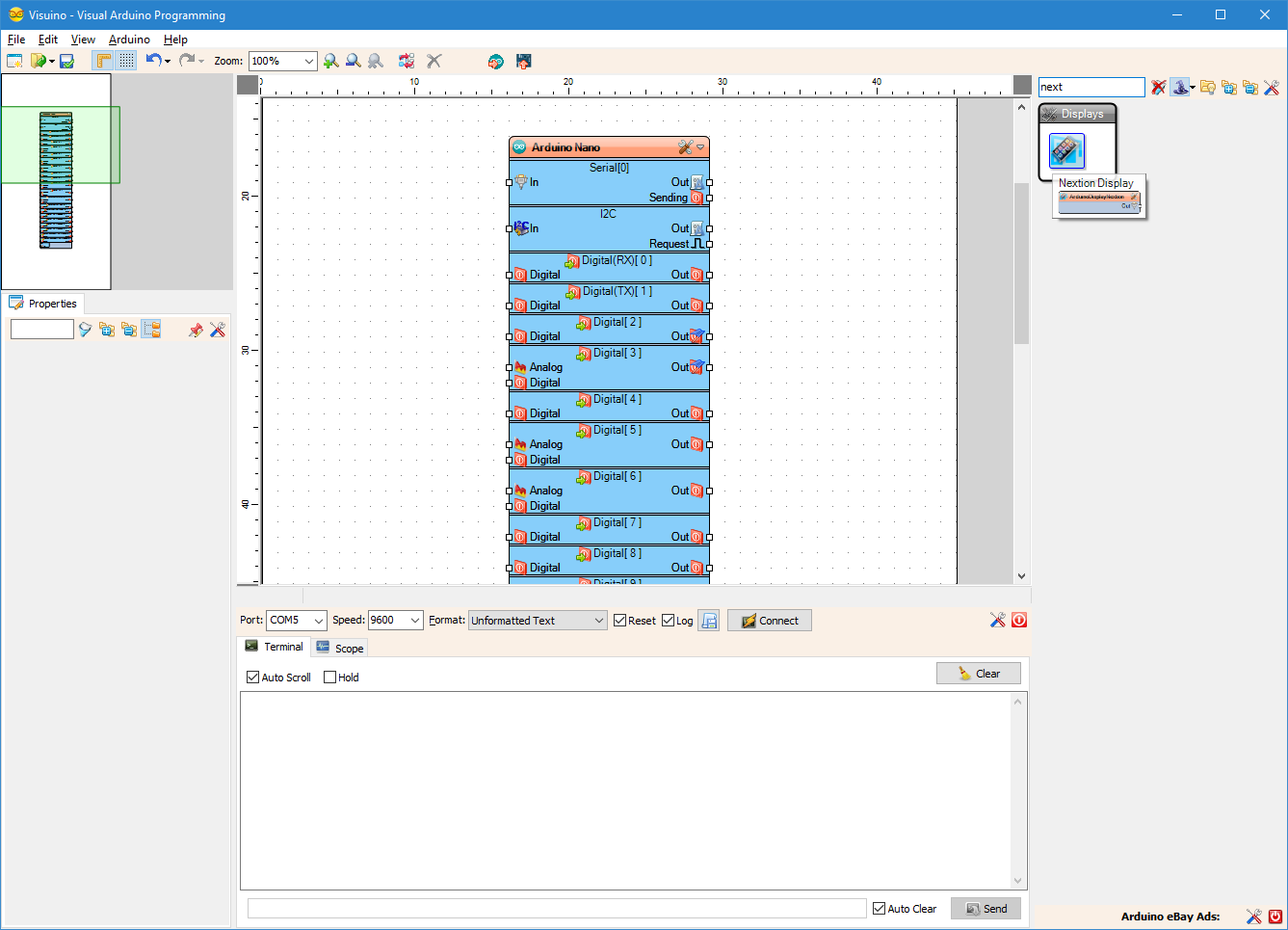 Arduino Nano and Visuino: Display BME280 Temperature Humidity and ...