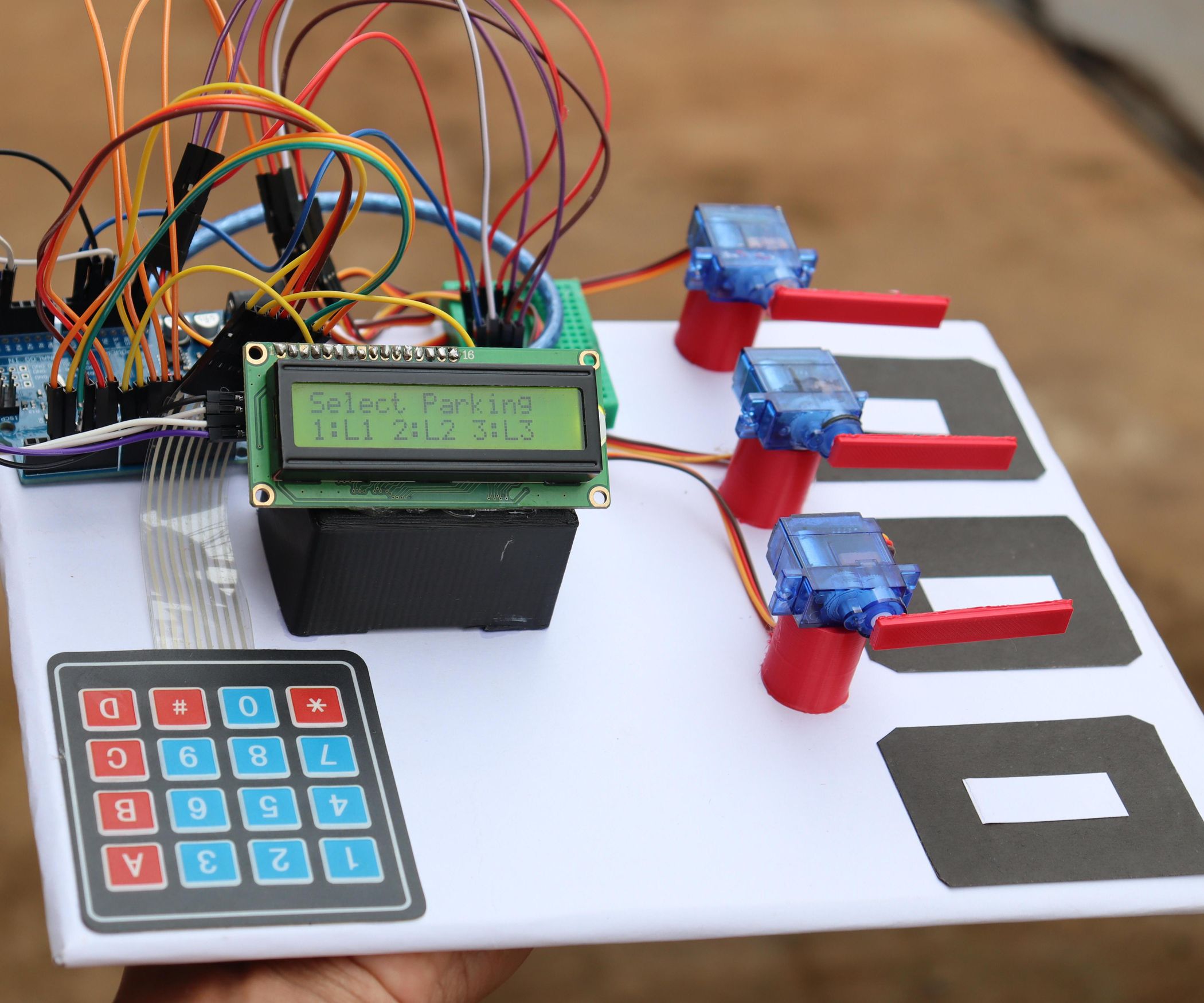 Arduino Smart Car Parking System With Password Lock : 5 Steps (with ...