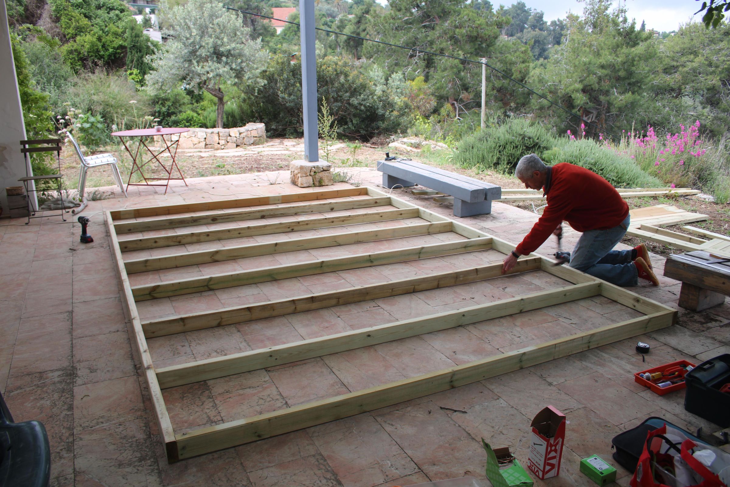 Elevated Wooden Deck (With Stairs) : 11 Steps (with Pictures ...
