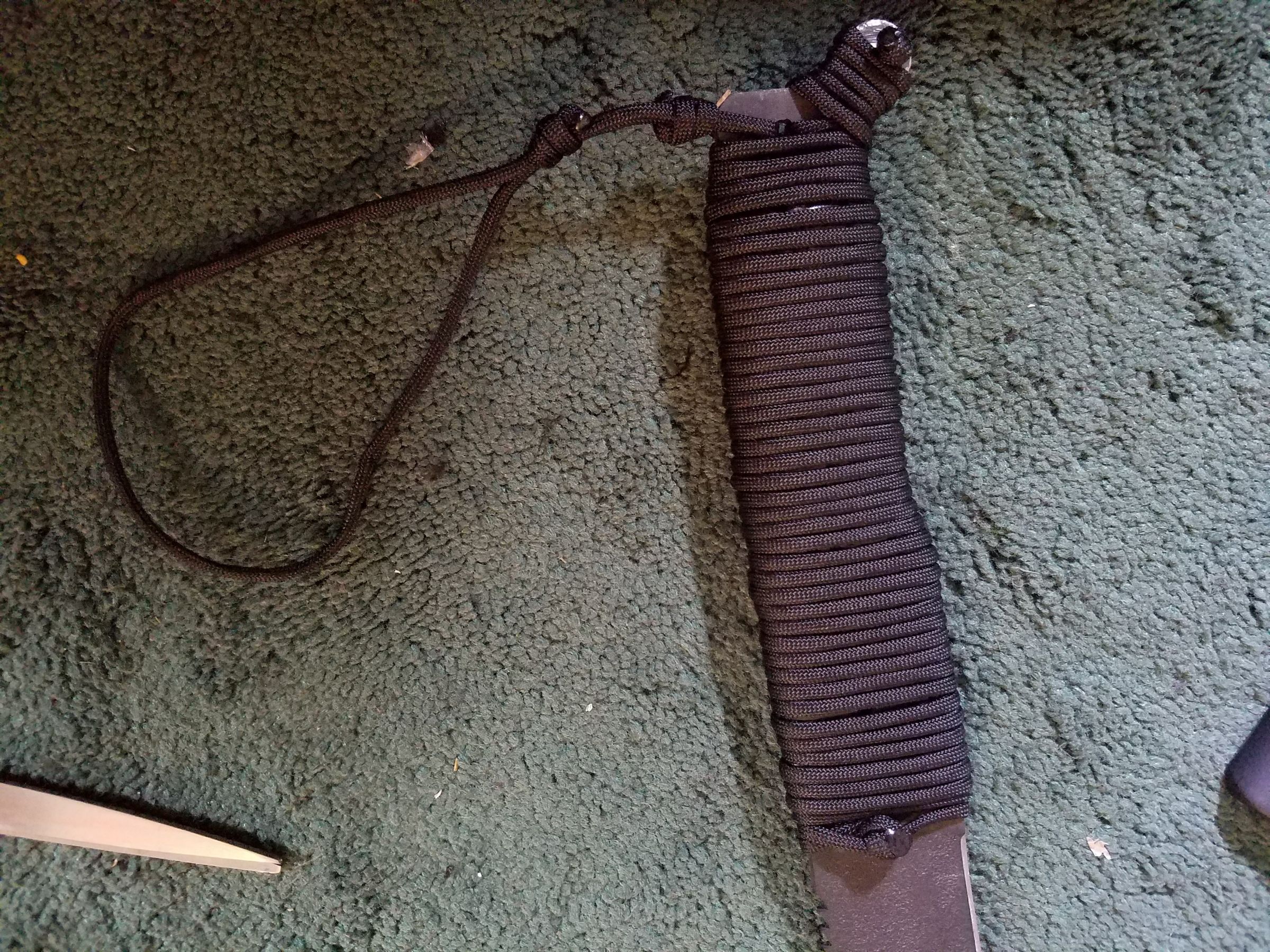 Machete Handle From Plastic Scrap and Paracord: : 8 Steps - Instructables