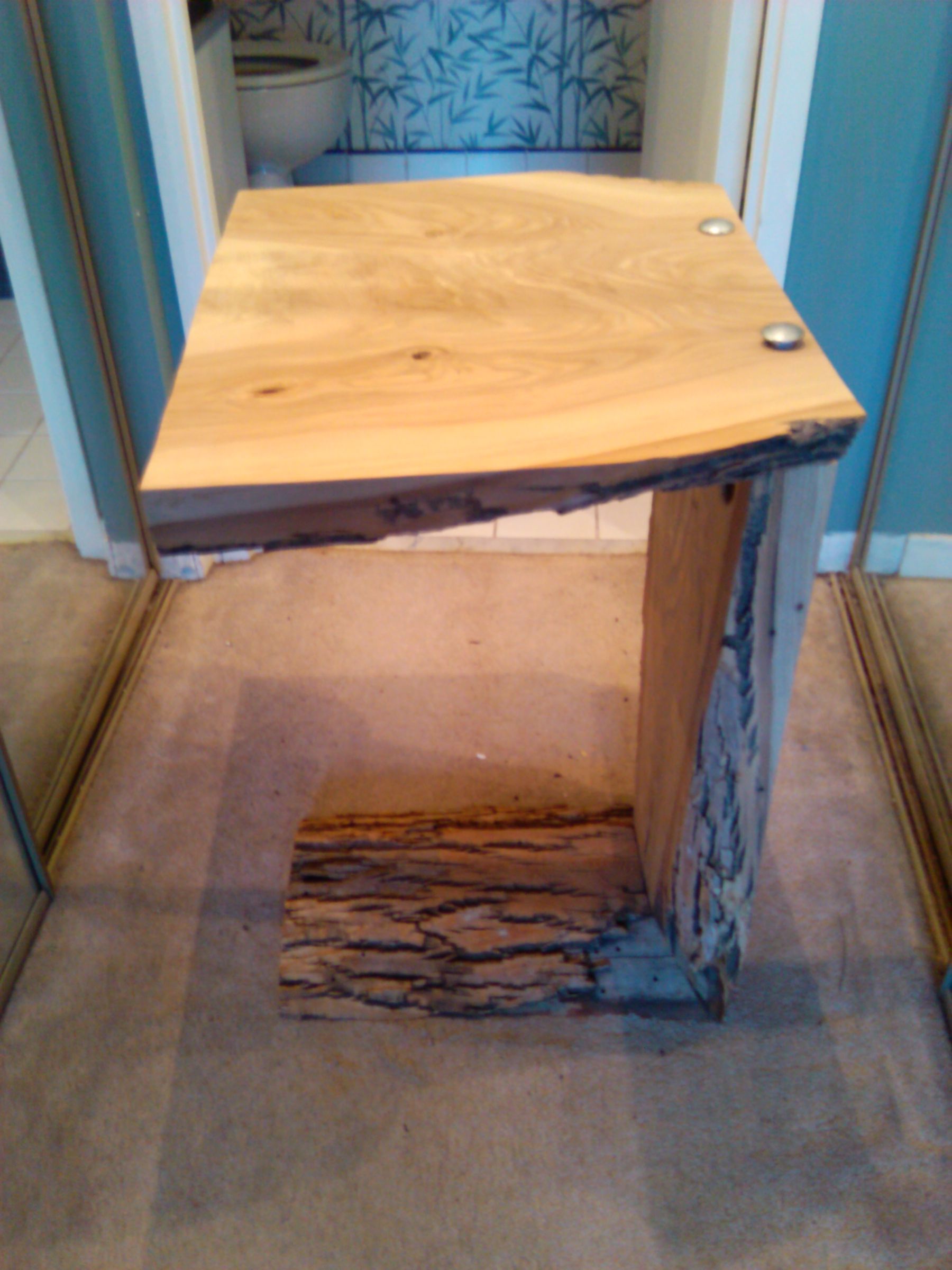 "Folded" Wood Slab Side Table - Instructables