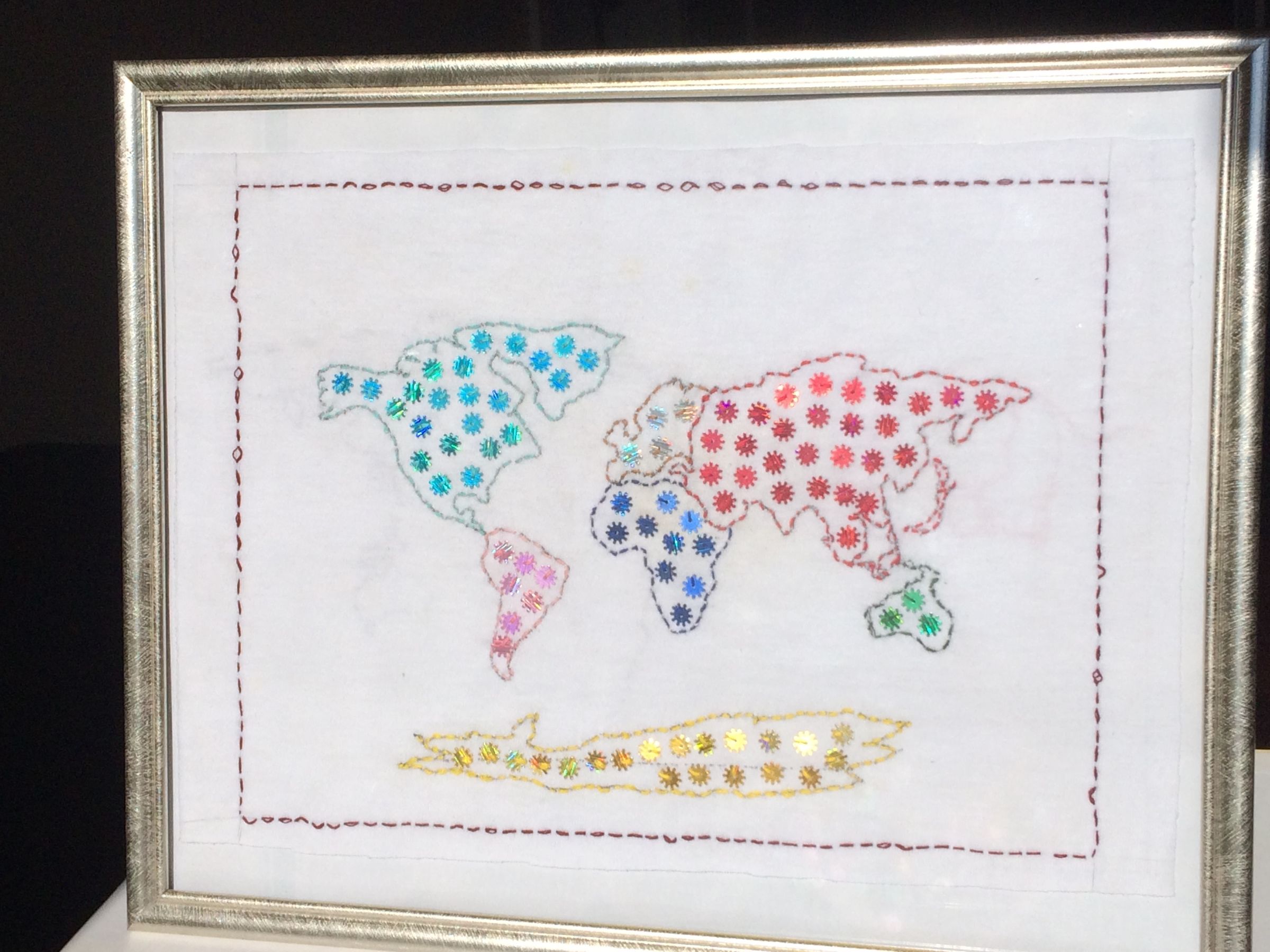 Hand Embroidered World Map : 17 Steps (with Pictures) - Instructables