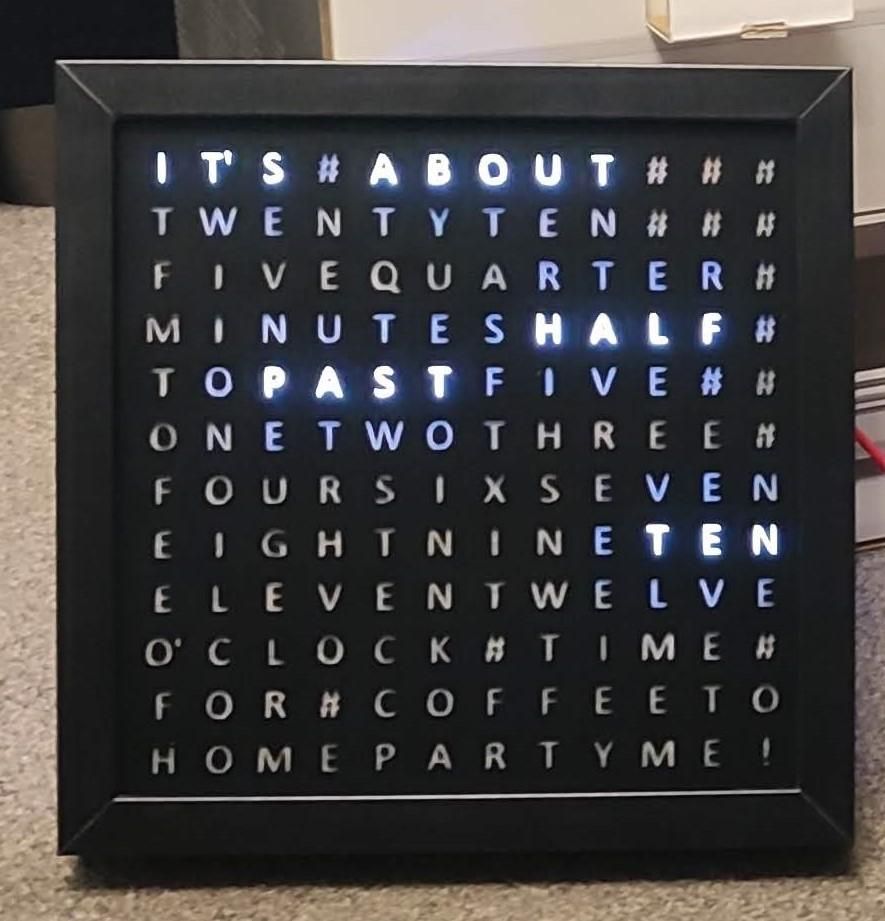 IKEA Ribba Word Clock : 9 Steps - Instructables