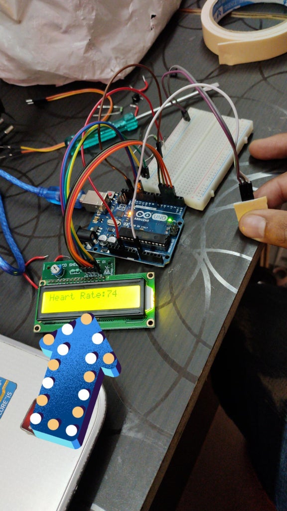 Heartbeat Sensor Using Arduino Heart Rate Monitor 3 Steps Instructables