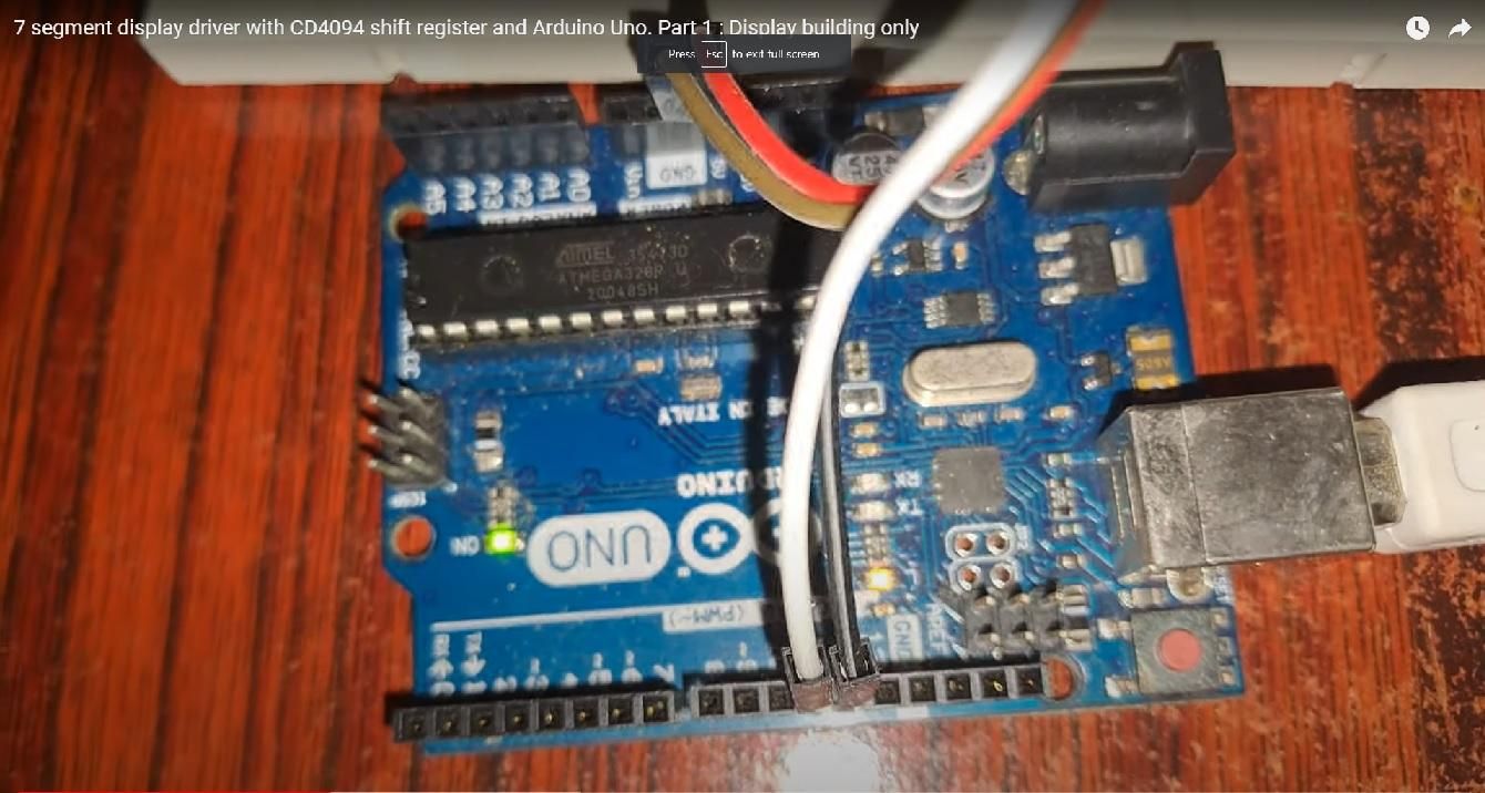 7 Segment Display Driver With CD4094 Shift Register and Arduino Uno. Part 1 : Display Building ...