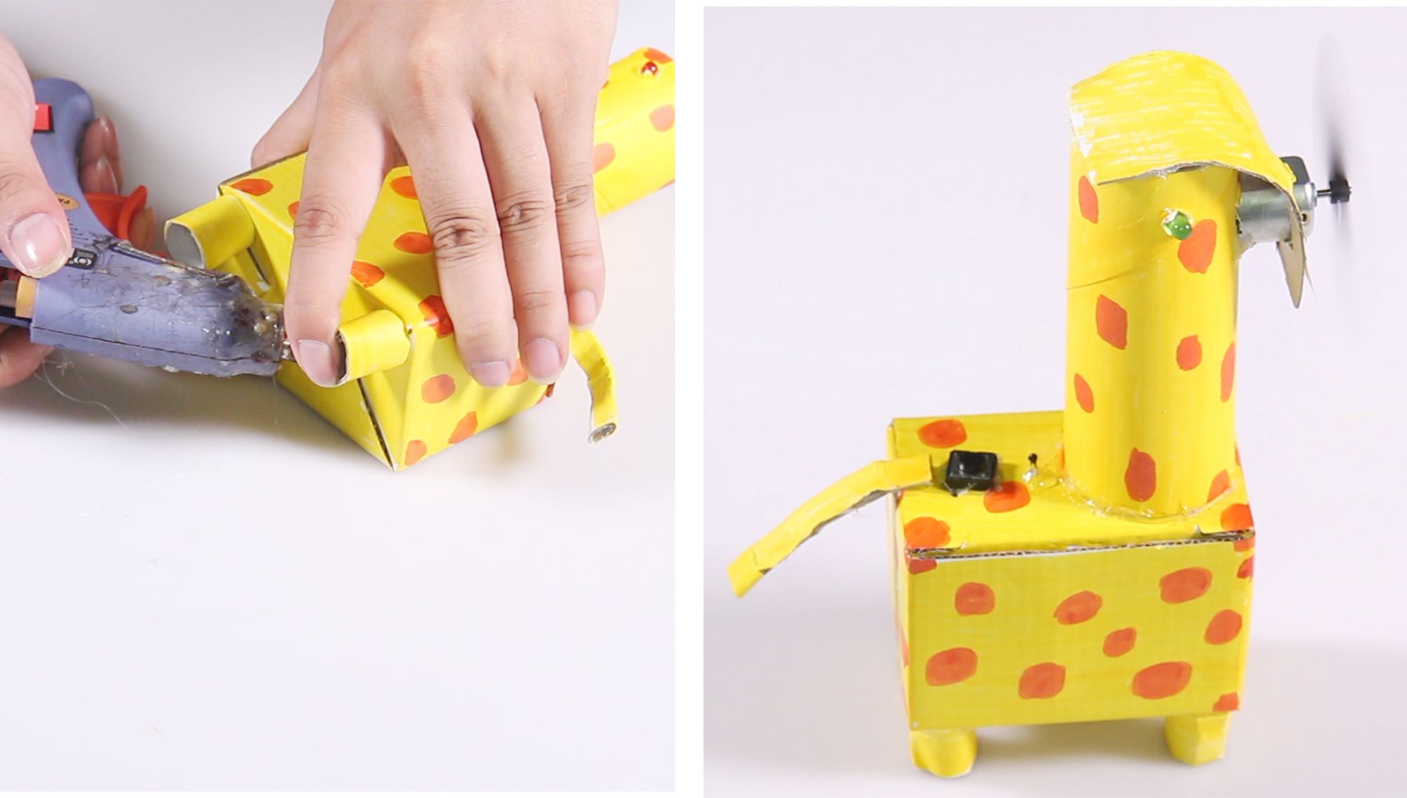 Giraffe-Shaped Temperature-Controlled & Multi-level Desk Fan With Nano ...