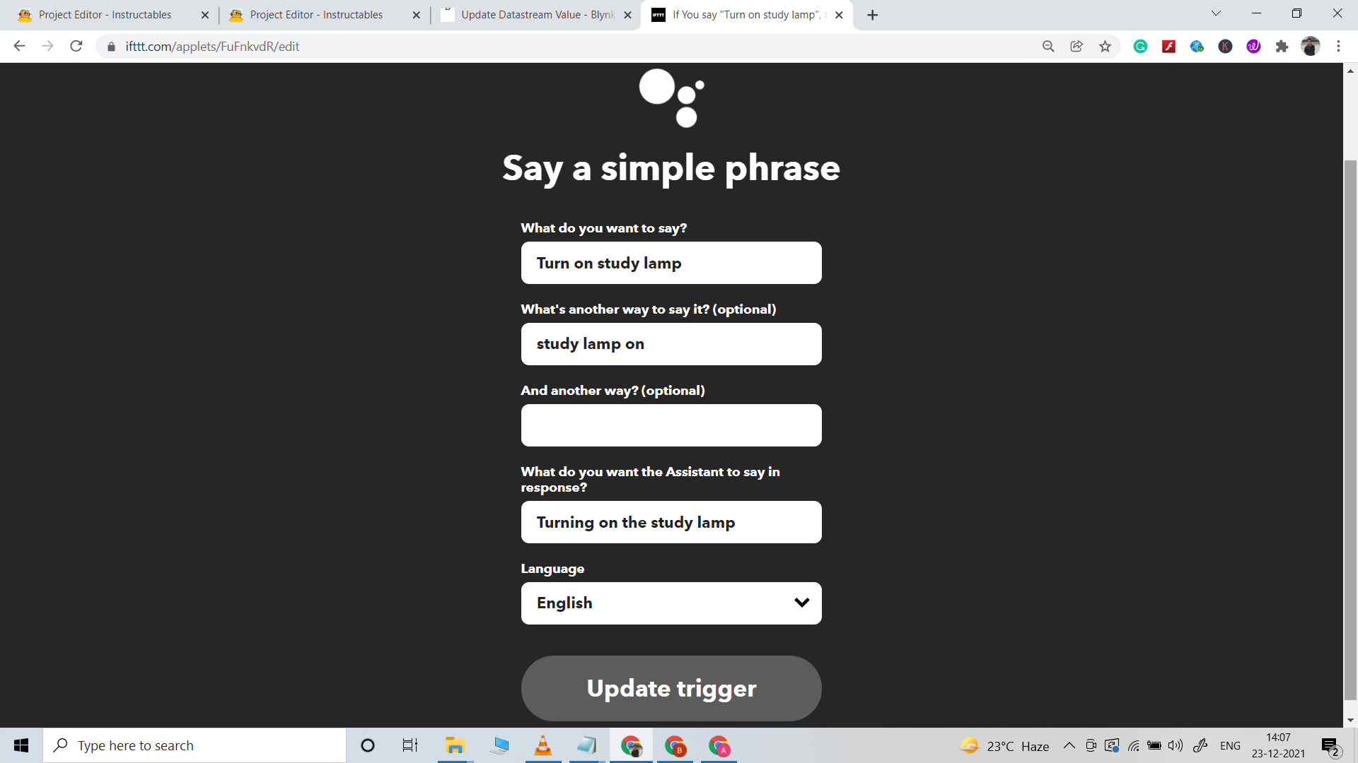 ESP01 Project Using Blynk IFTTT & Google Assistant : 19 Steps ...