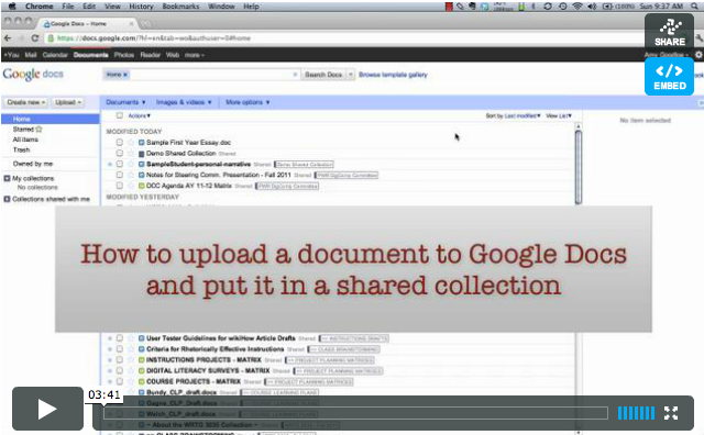 How to Upload a File on Google Docs and Put It in a Collection ...