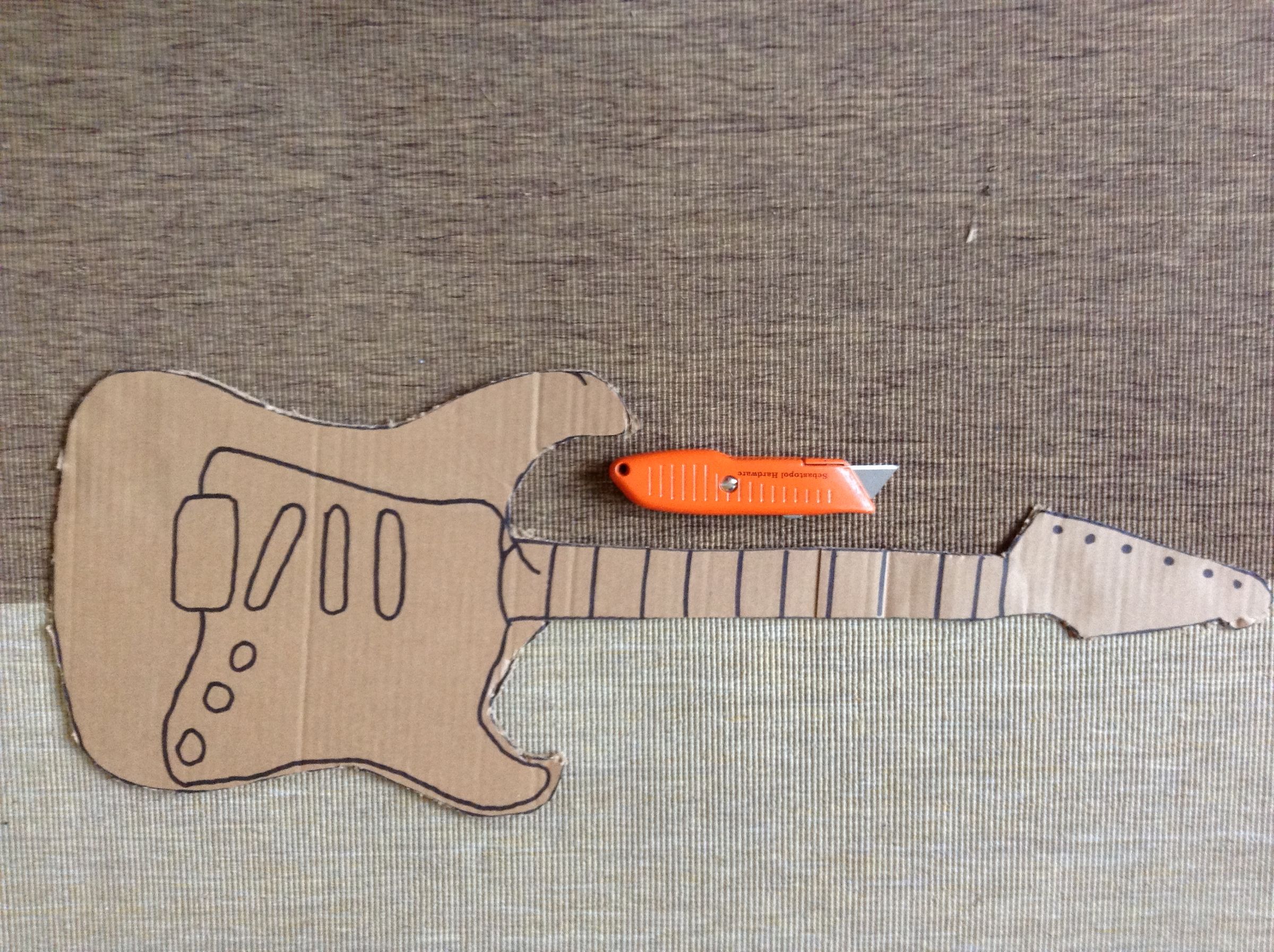 DIY 5$ Cardboard Electric Guitar : 8 Steps - Instructables