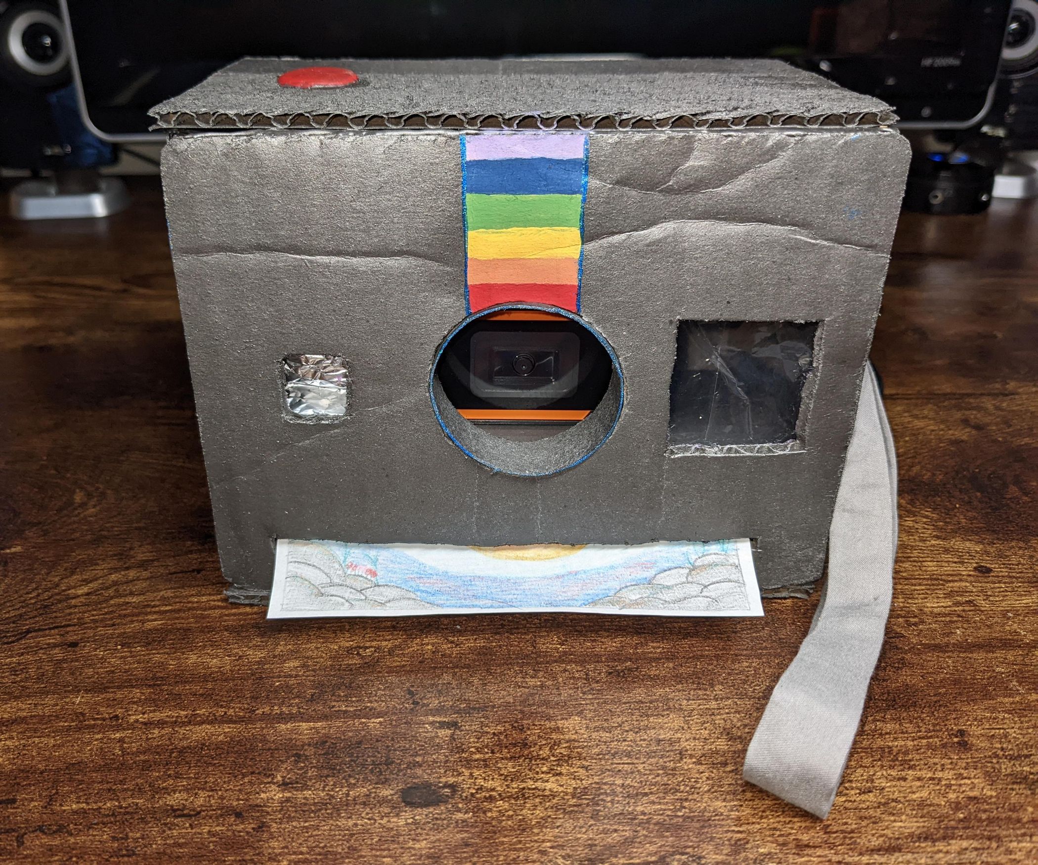A Cardboard Polaroid Camera: Webcam Holder : 9 Steps (with Pictures ...