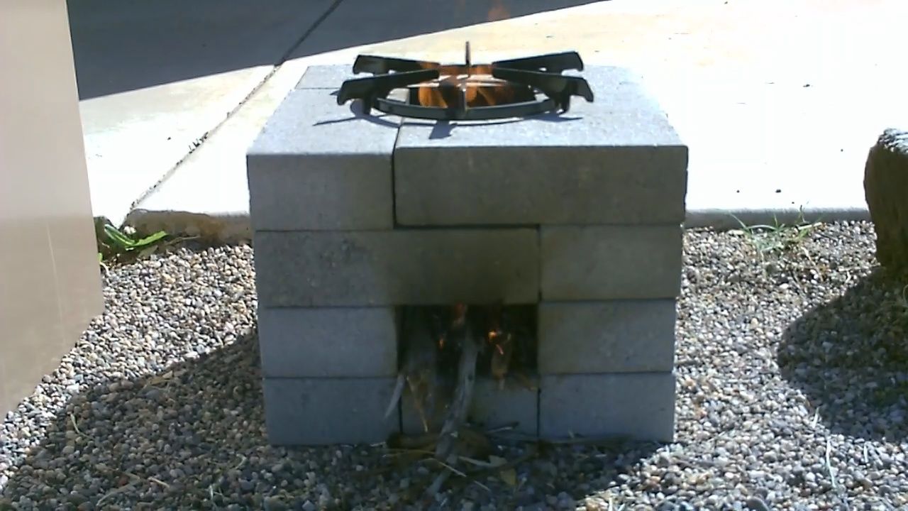 The 16 Brick Rocket Stove - Quick (30 Second) Build - Easy DIY - Simple ...