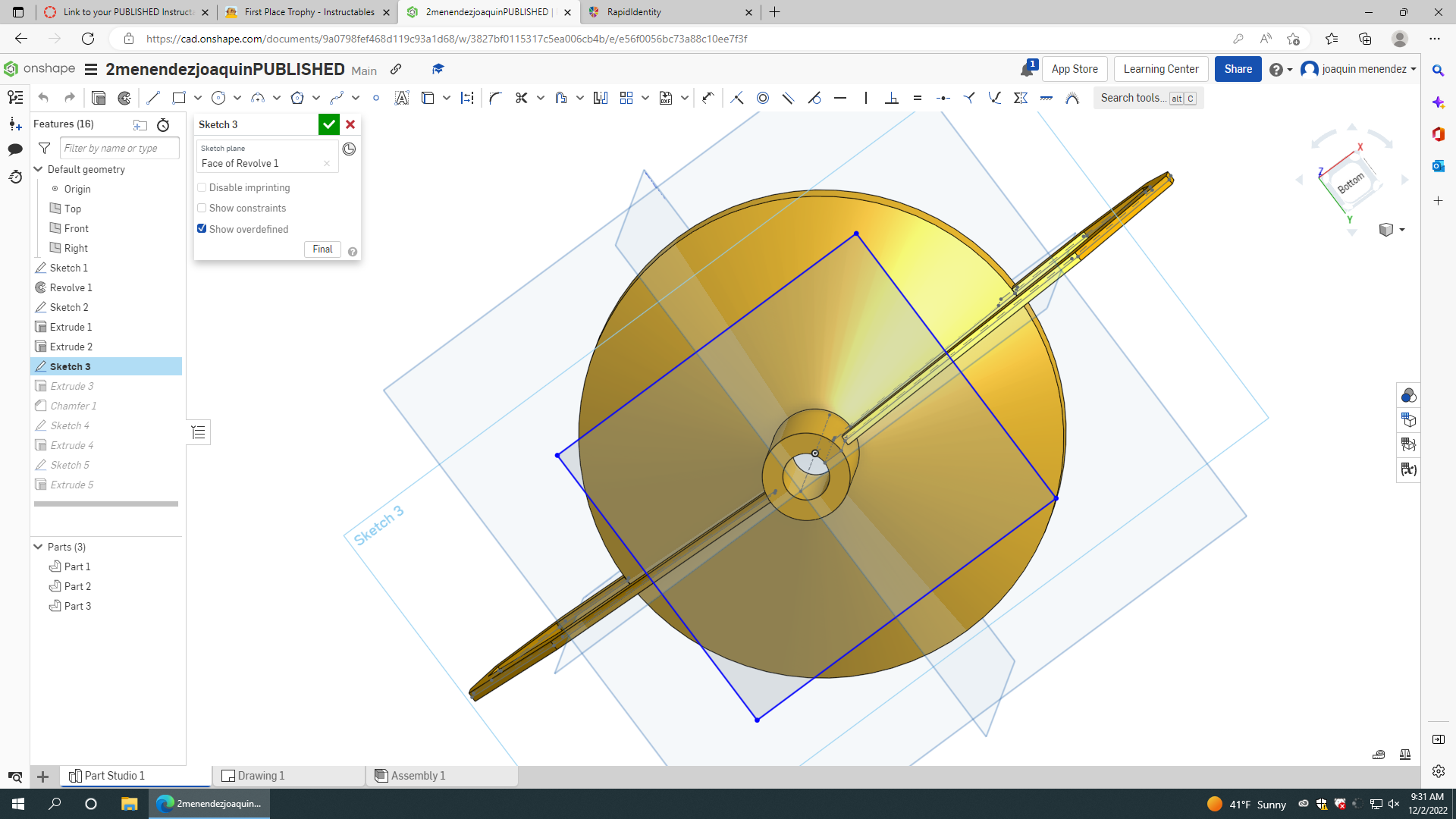 First Place Trophy : 8 Steps - Instructables