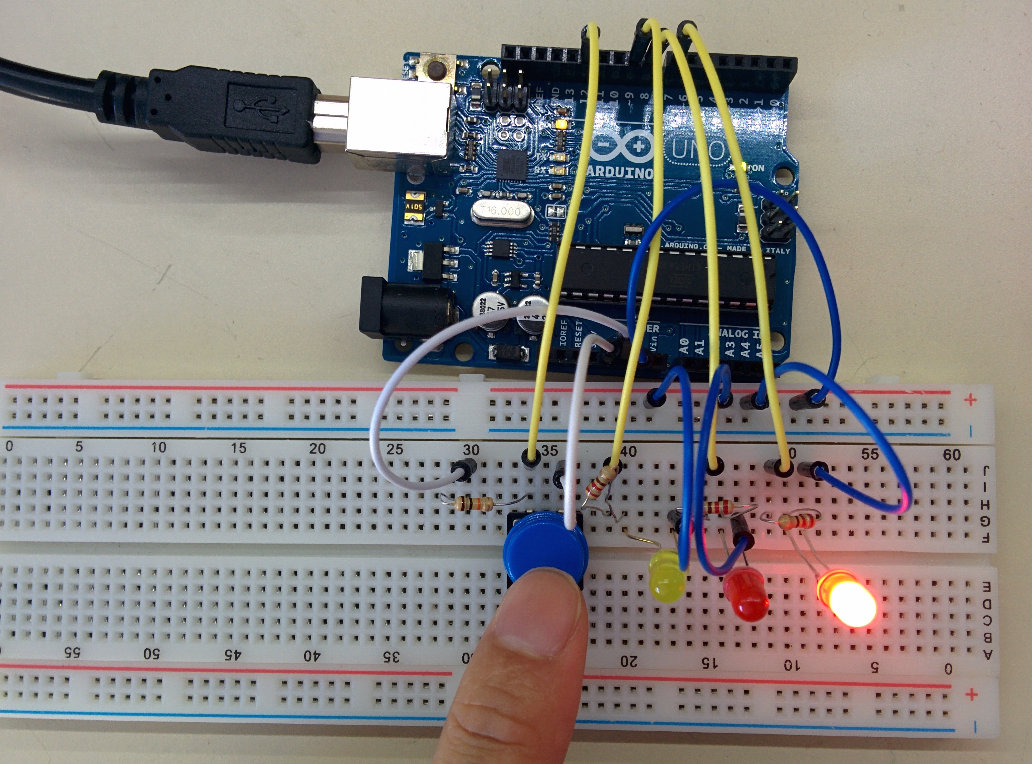 Arduino Starter Kit 2: Use Buttons for LED Control : 3 Steps ...
