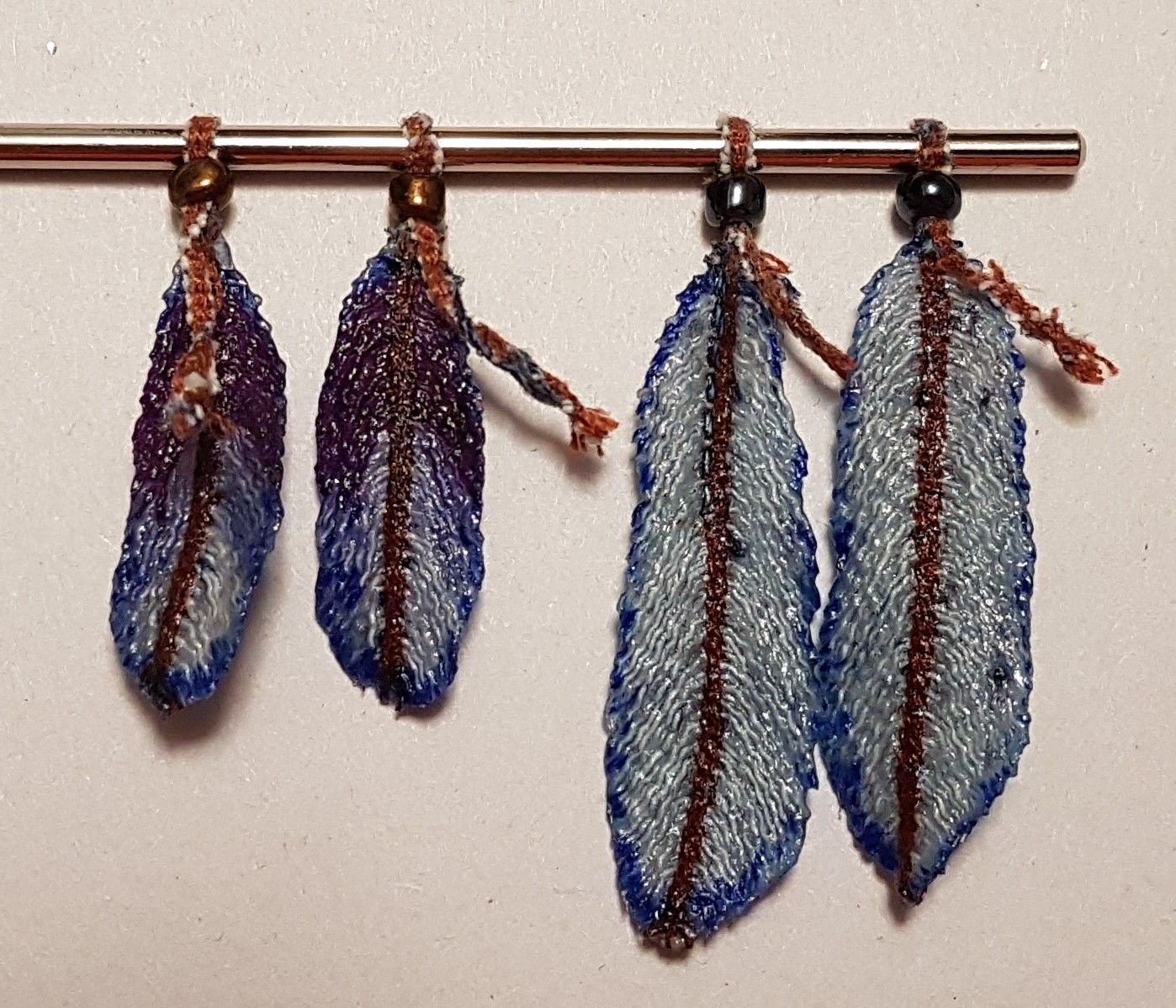 Denim Feather Earrings and Necklace : 16 Steps (with Pictures ...