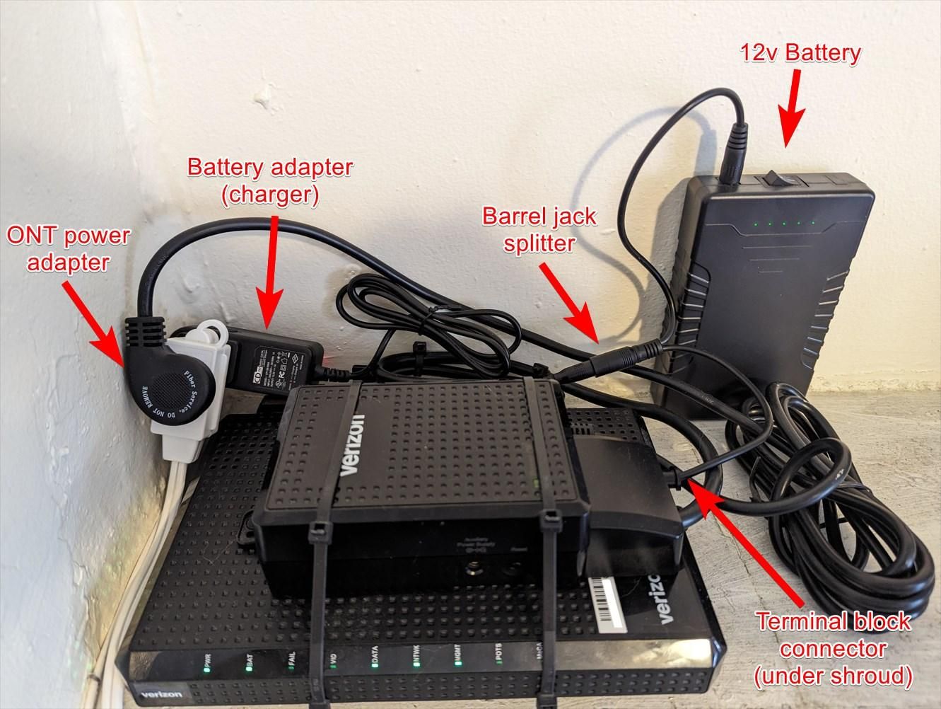 Verizon ONT (Fiber) Modern Battery Backup for Internet! Hours of ...