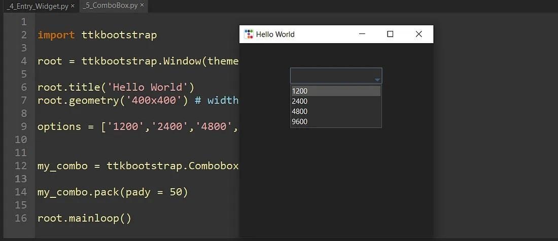 Step-by-Step Guide to Drop-Down Combo Boxes Using Tkinter and Ttkbootstrap in Python - Instructables