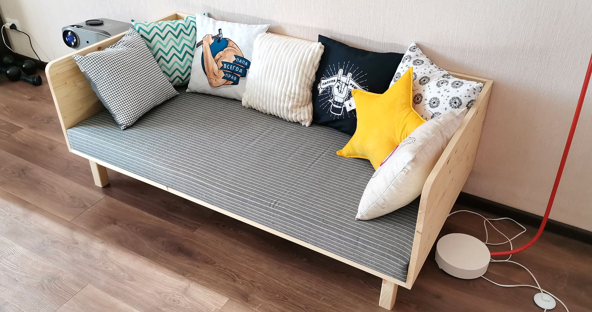 Small and Cute, HomeMade Modern DIY Sofa | Minimum Tools : 12 Steps ...