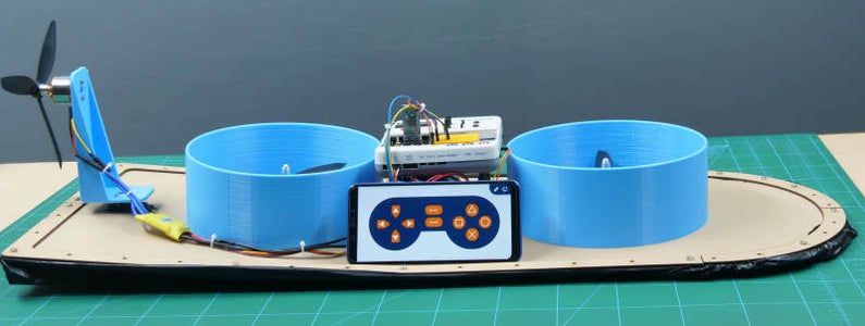 Smartphone Conrolled Hovercraft Made Using Evive Arduino Based Embedded Platform 16 Steps