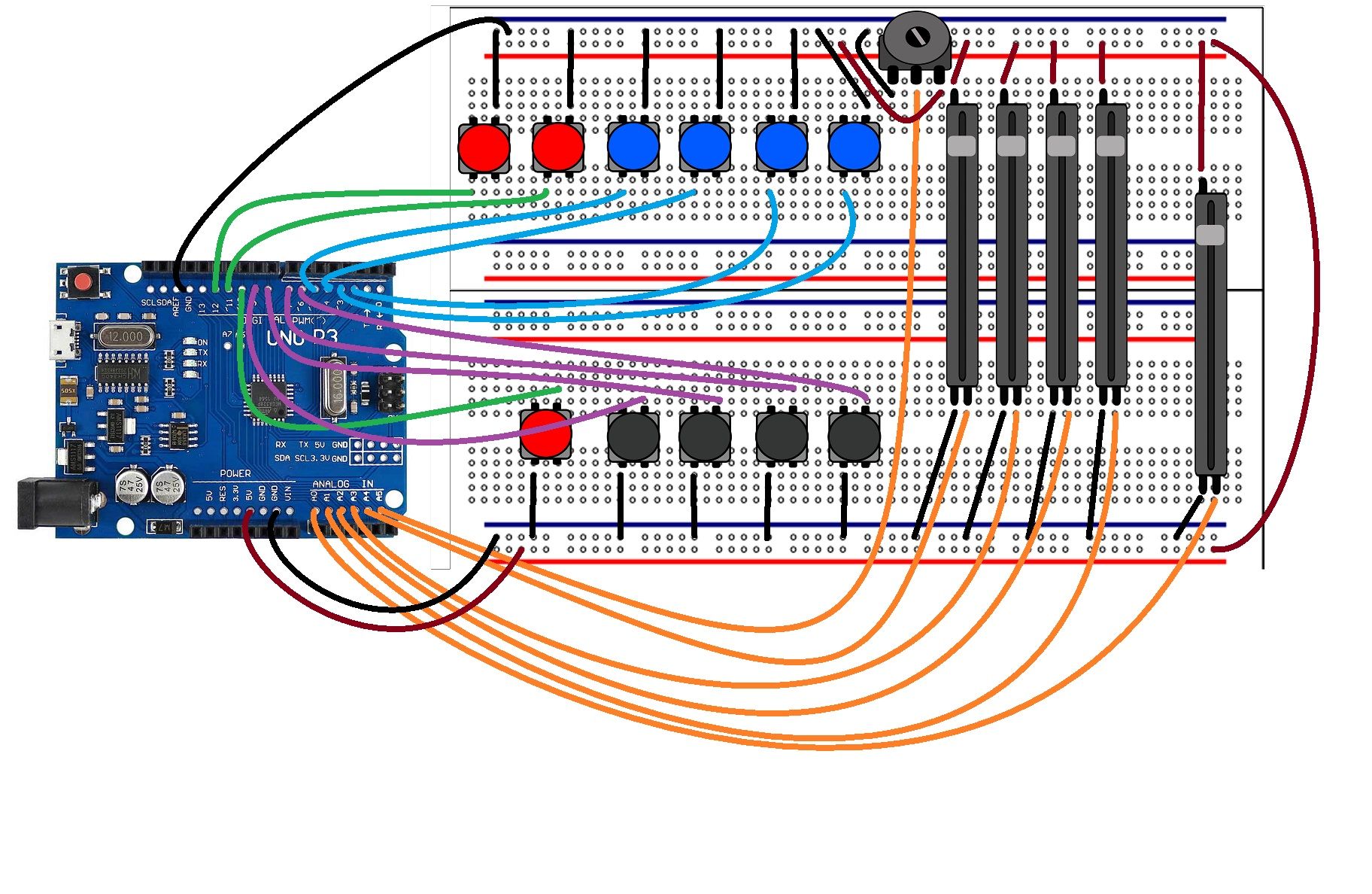 VMix Surface Control for 4 Inputs - Arduino : 7 Steps - Instructables
