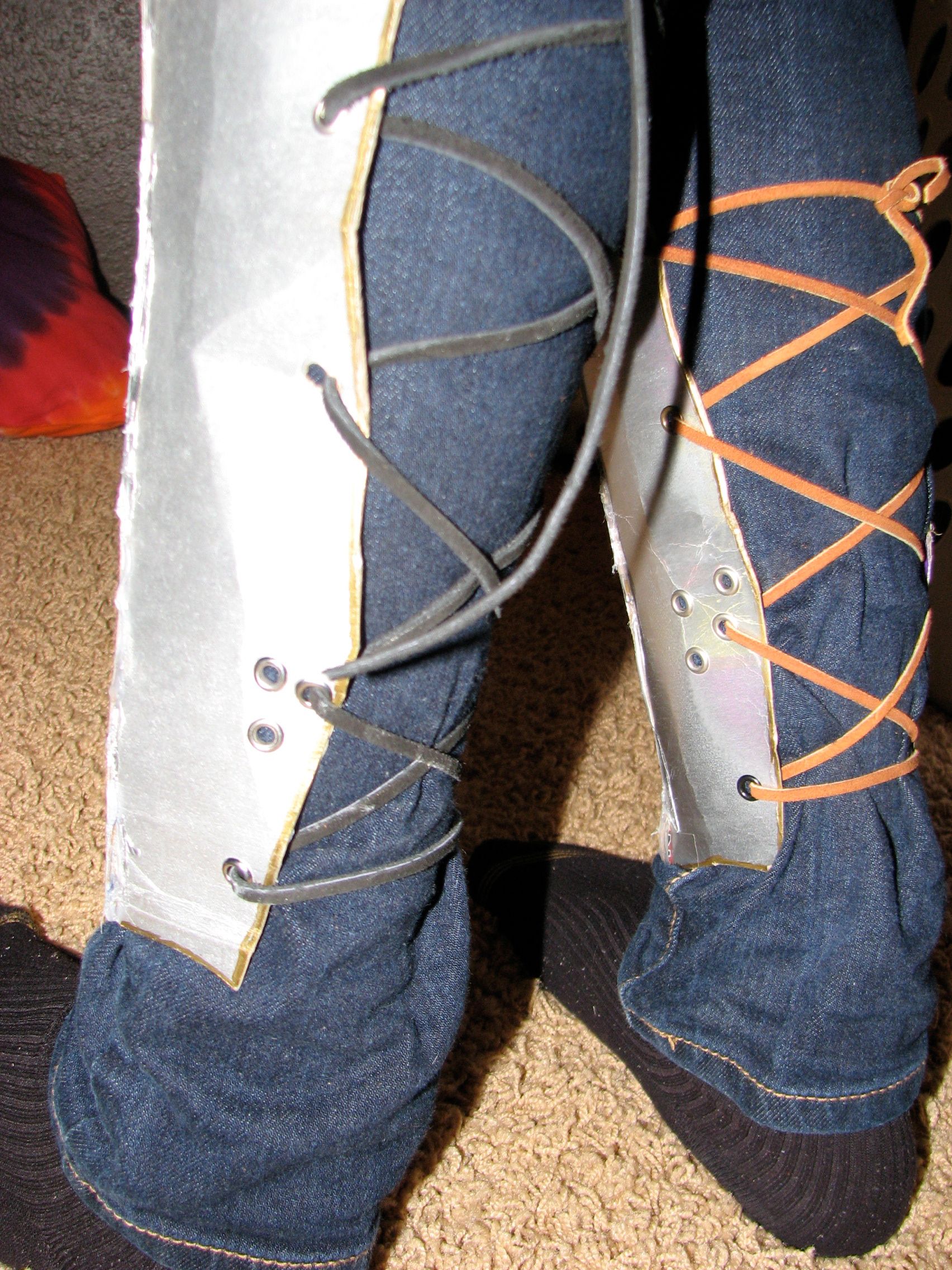 How to Make Greaves (Leg Armor) Out of Cardboard : 7 Steps (with ...