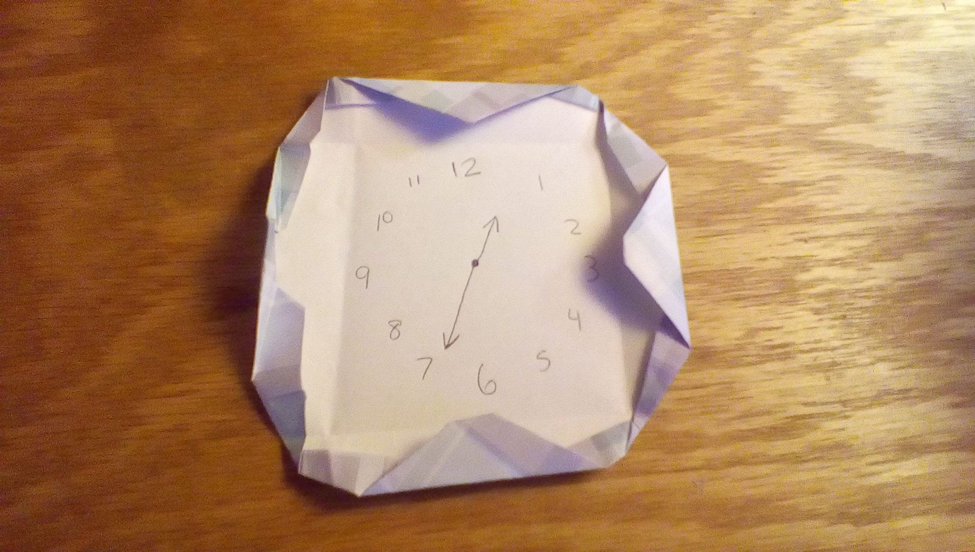 Origami Clock Attempt : 3 Steps - Instructables