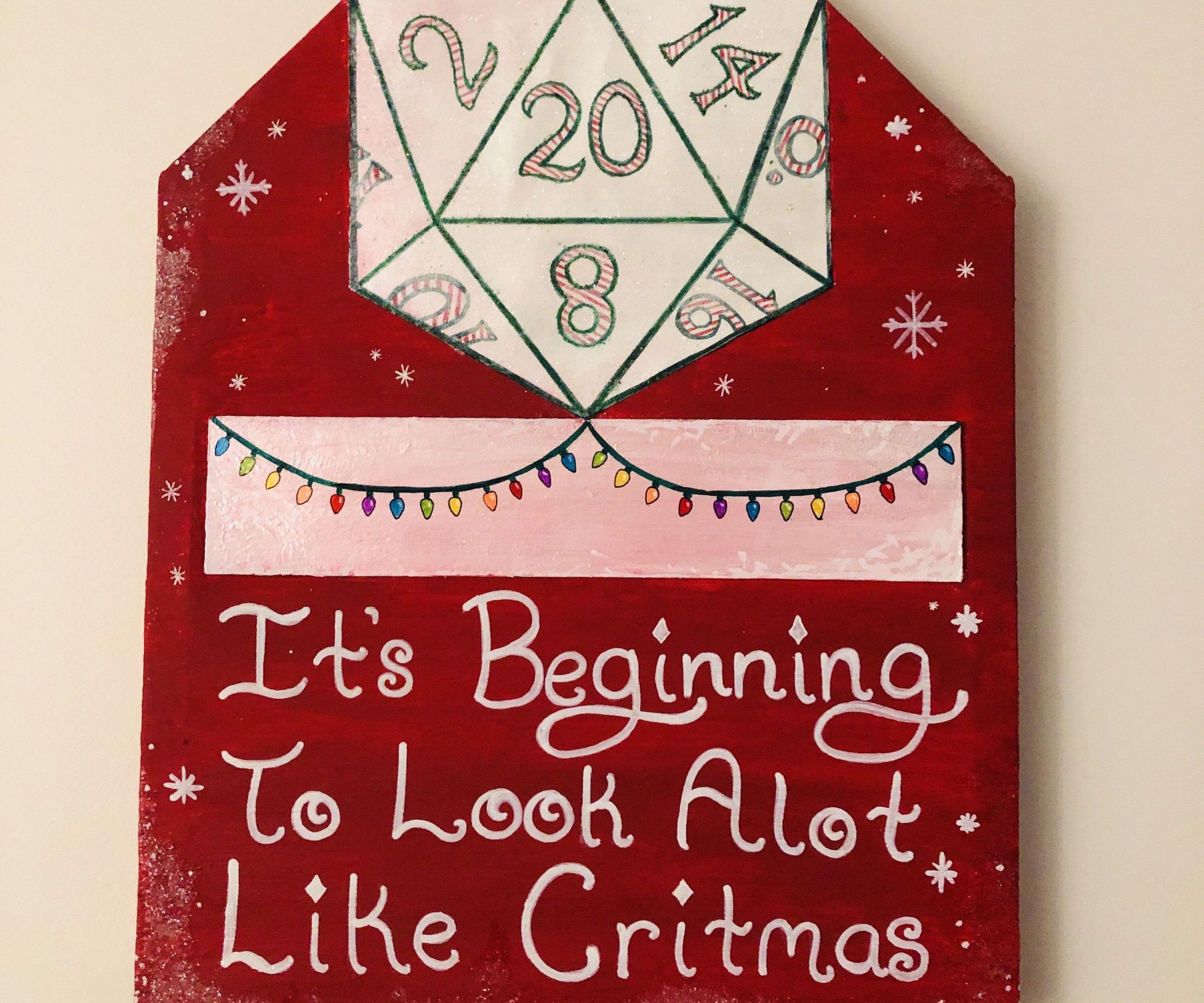 Merry Critmas DND Sign : 4 Steps - Instructables