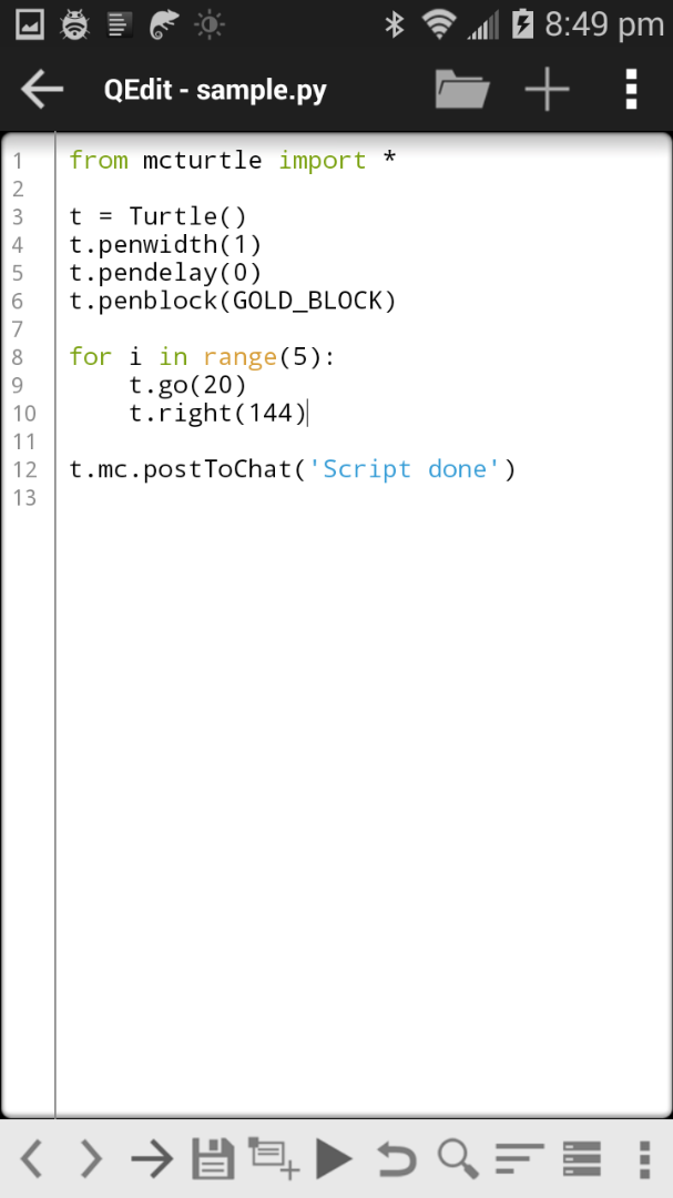 Python Coding For Android Minecraft Pe 6 Steps Instructables 0128