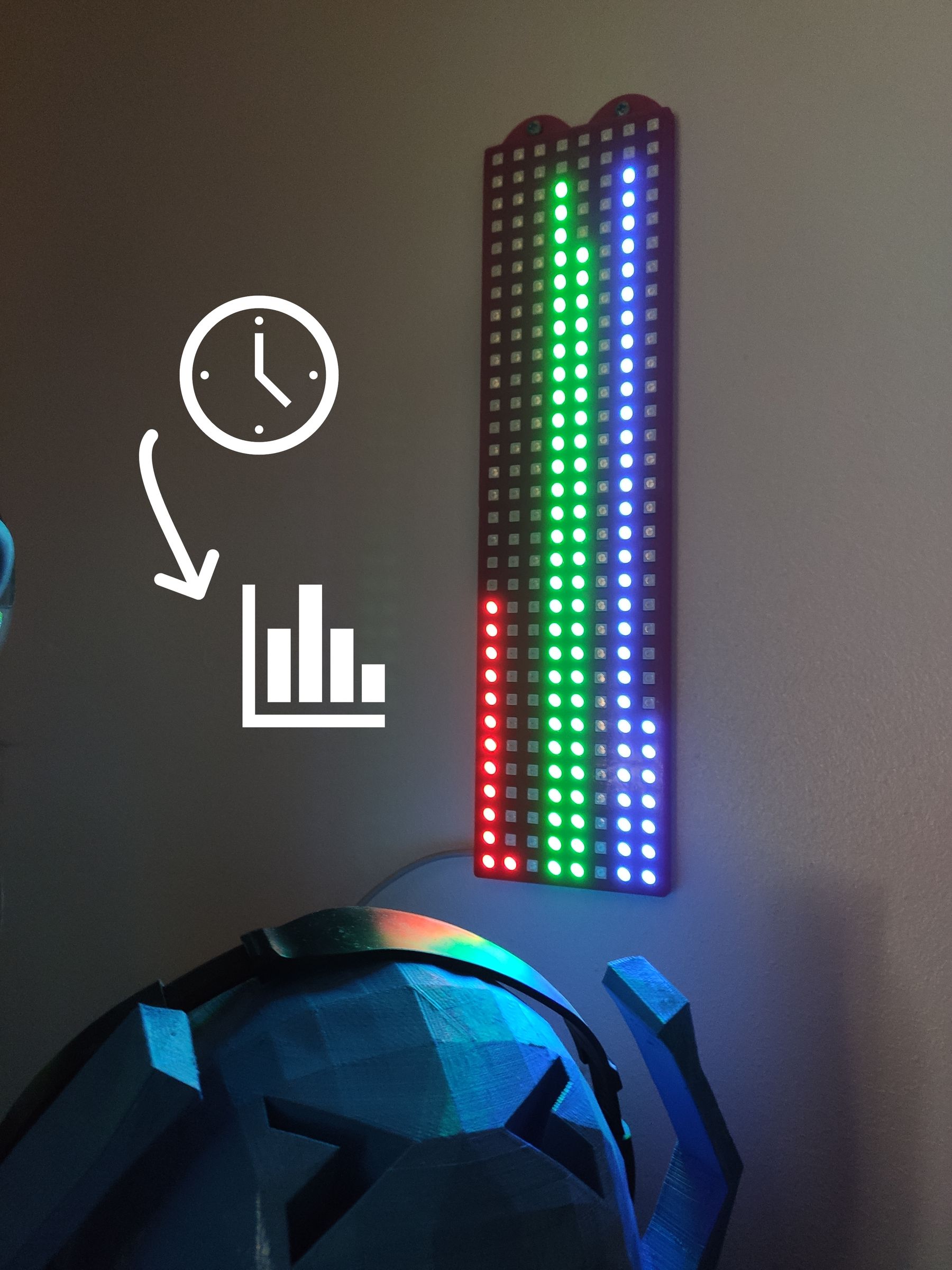 Bar Graph Clock IOT (ESP8266 + 3D Printed Case) : 5 Steps (with ...