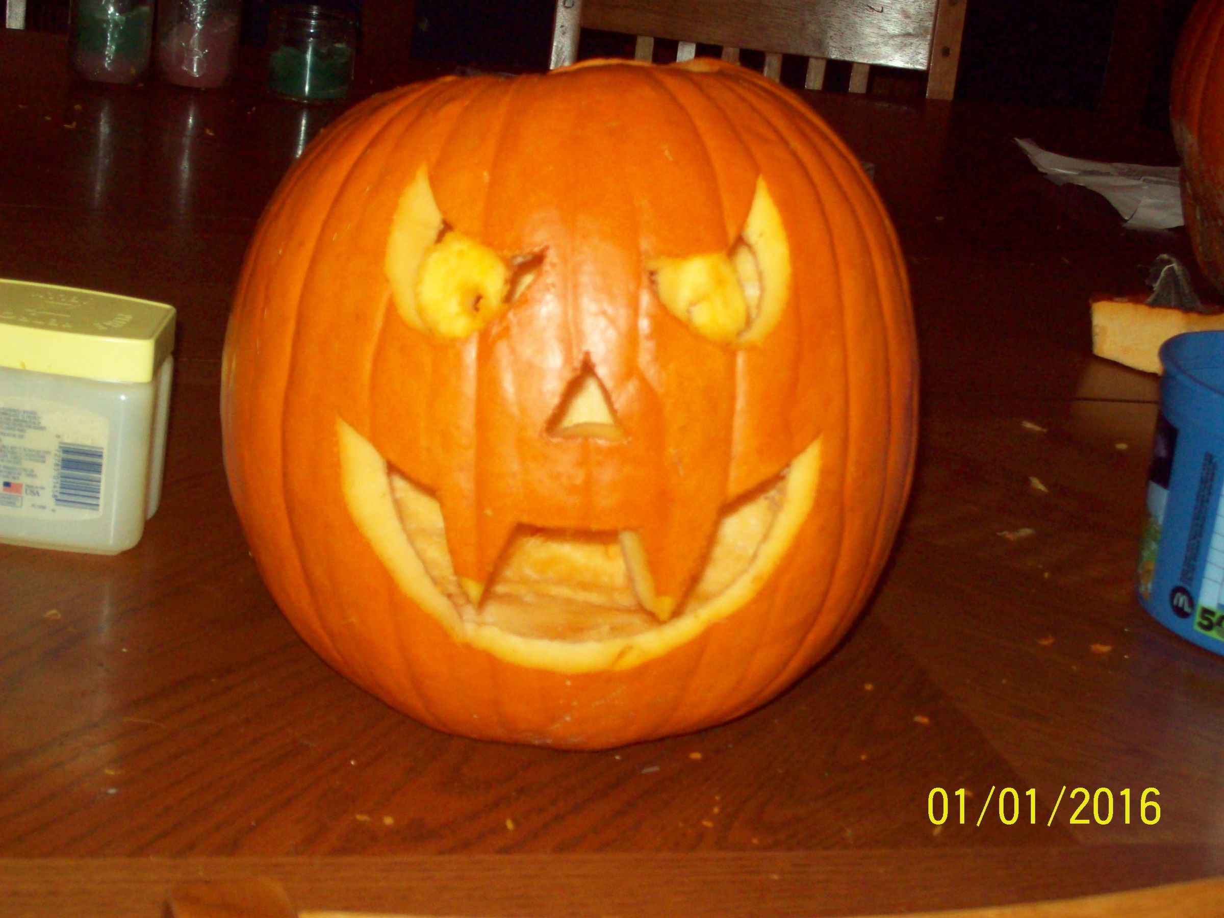 Easy Vampire Pumpkin Carving