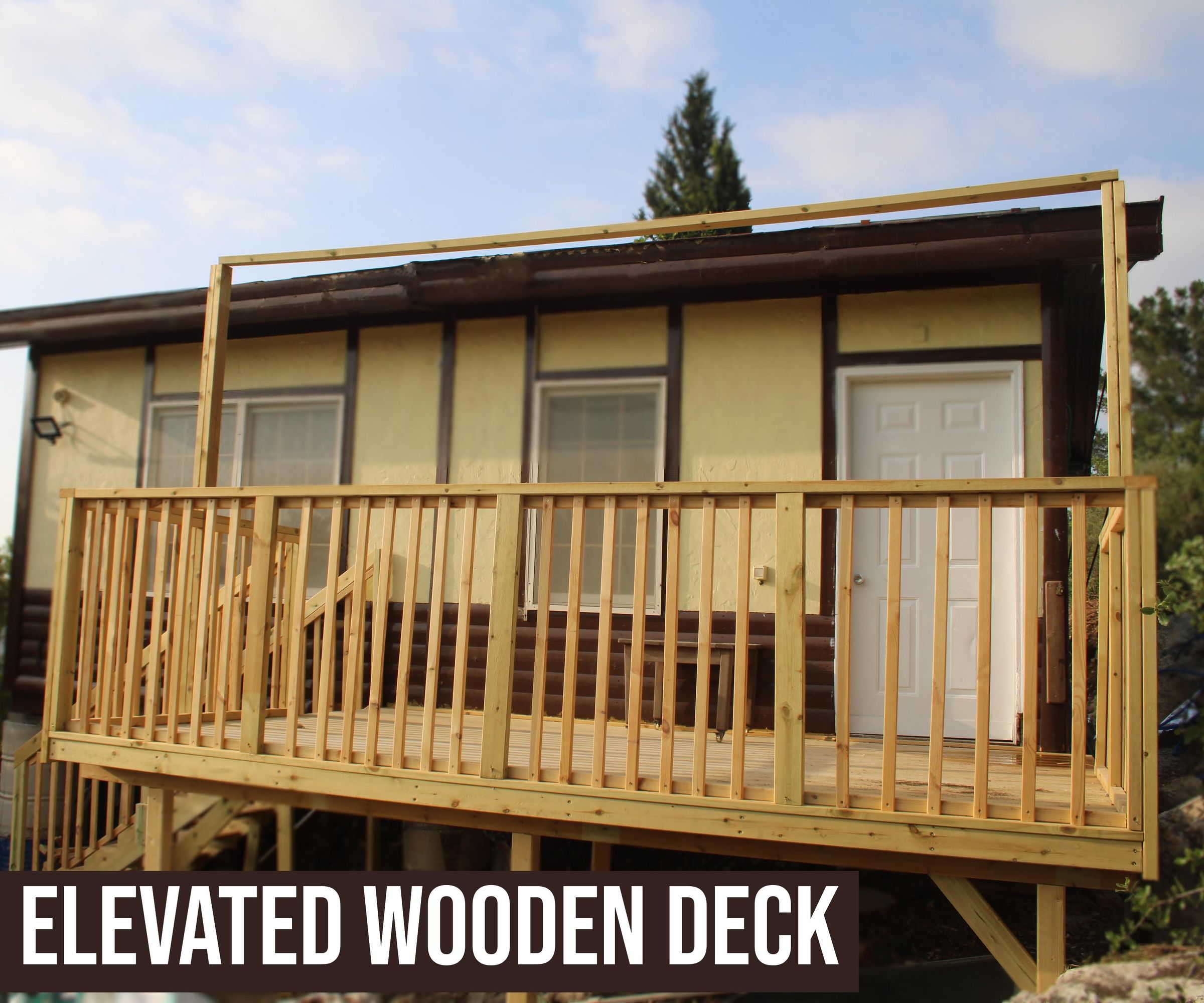 Elevated Wooden Deck (With Stairs) : 11 Steps (with Pictures ...
