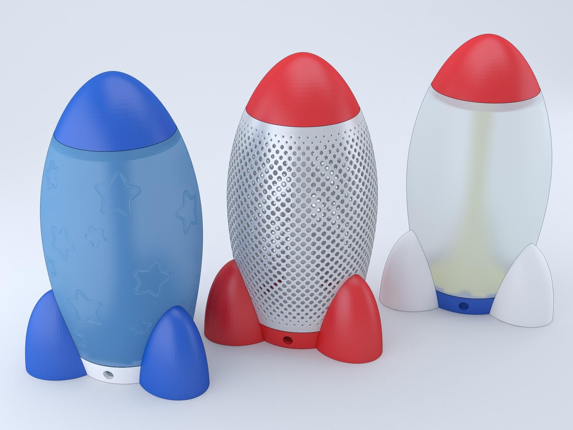 How to Make 3D Printed RGB LED Rocket Lamp for Kids / Beginner Level ...