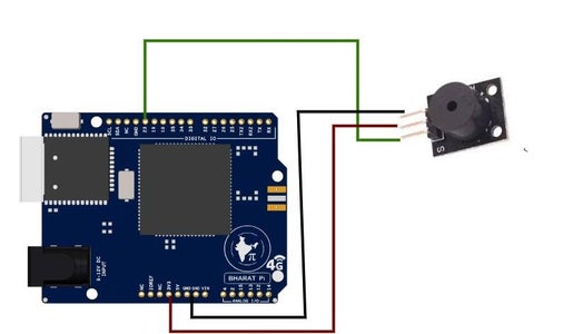Buzzer Sensor With Micropython Using Bharatpi Board 4 Steps Instructables
