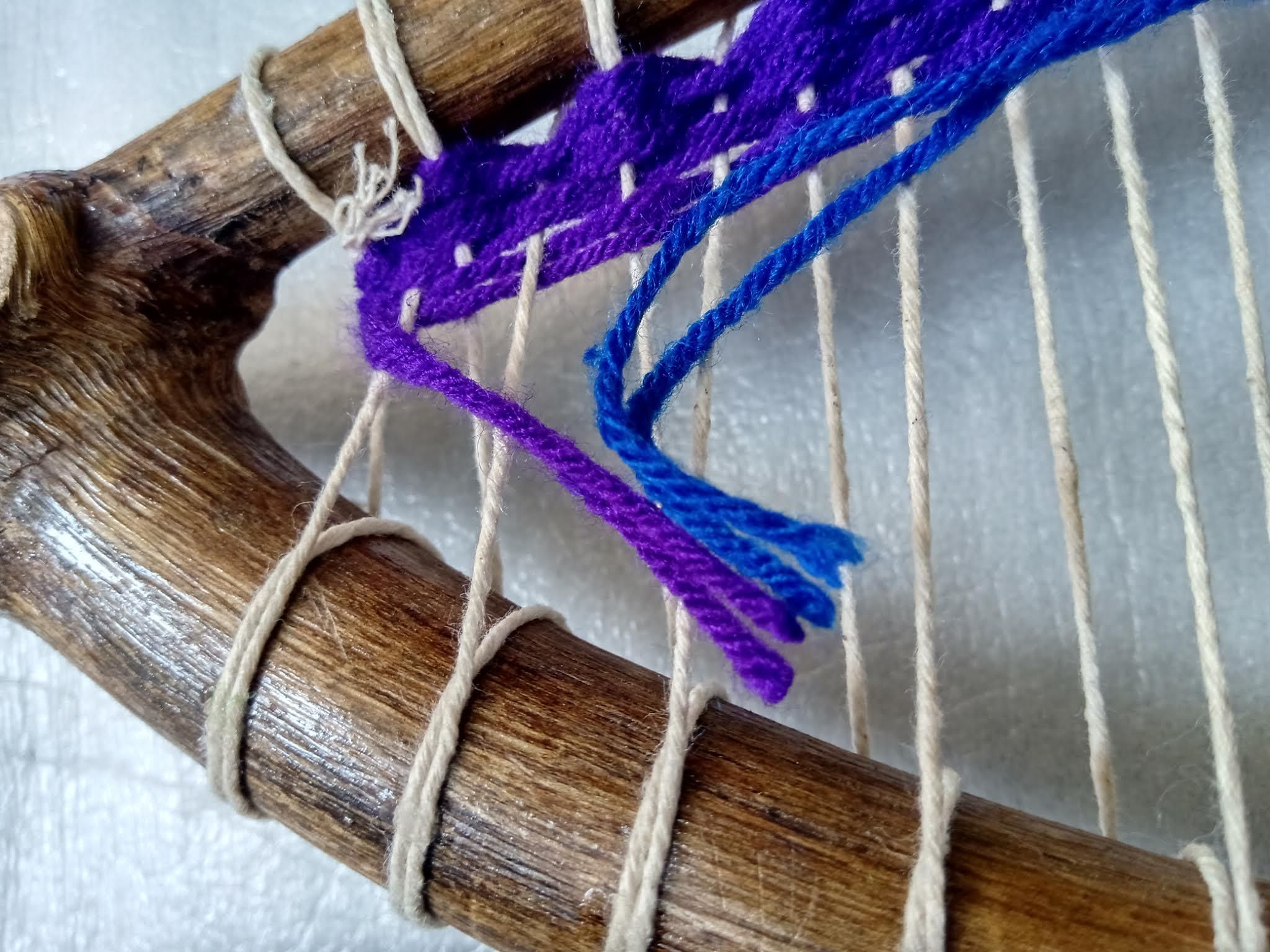 Wood & Yarn (Full & Partial Branch Weaving, Tiny Birds) - Home Decor ...