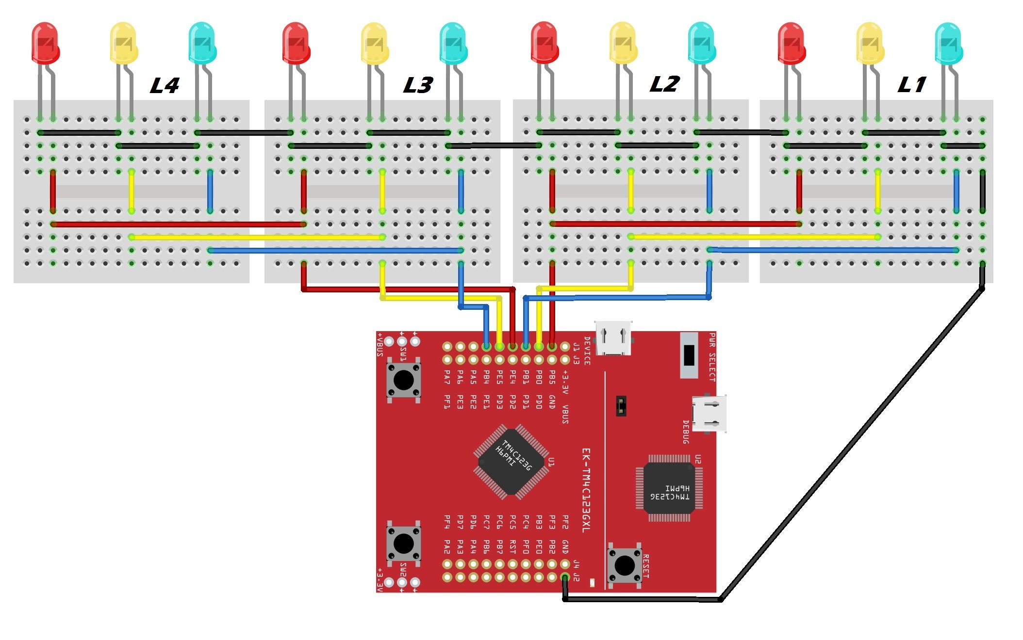 Traffic Light Controller Using ARM Cortex-M4 : 3 Steps - Instructables