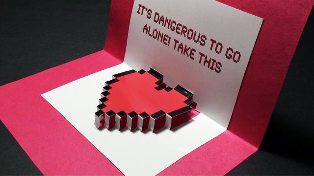 Zelda Pop Up Valentine's Day Heart Card! - Instructables