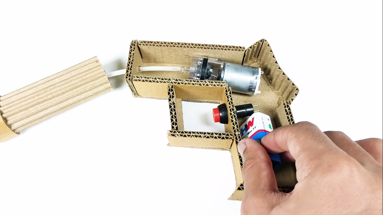 How to Make Cardboard Gun USP Pistol That Shoots Rubber Bullets DIY at ...